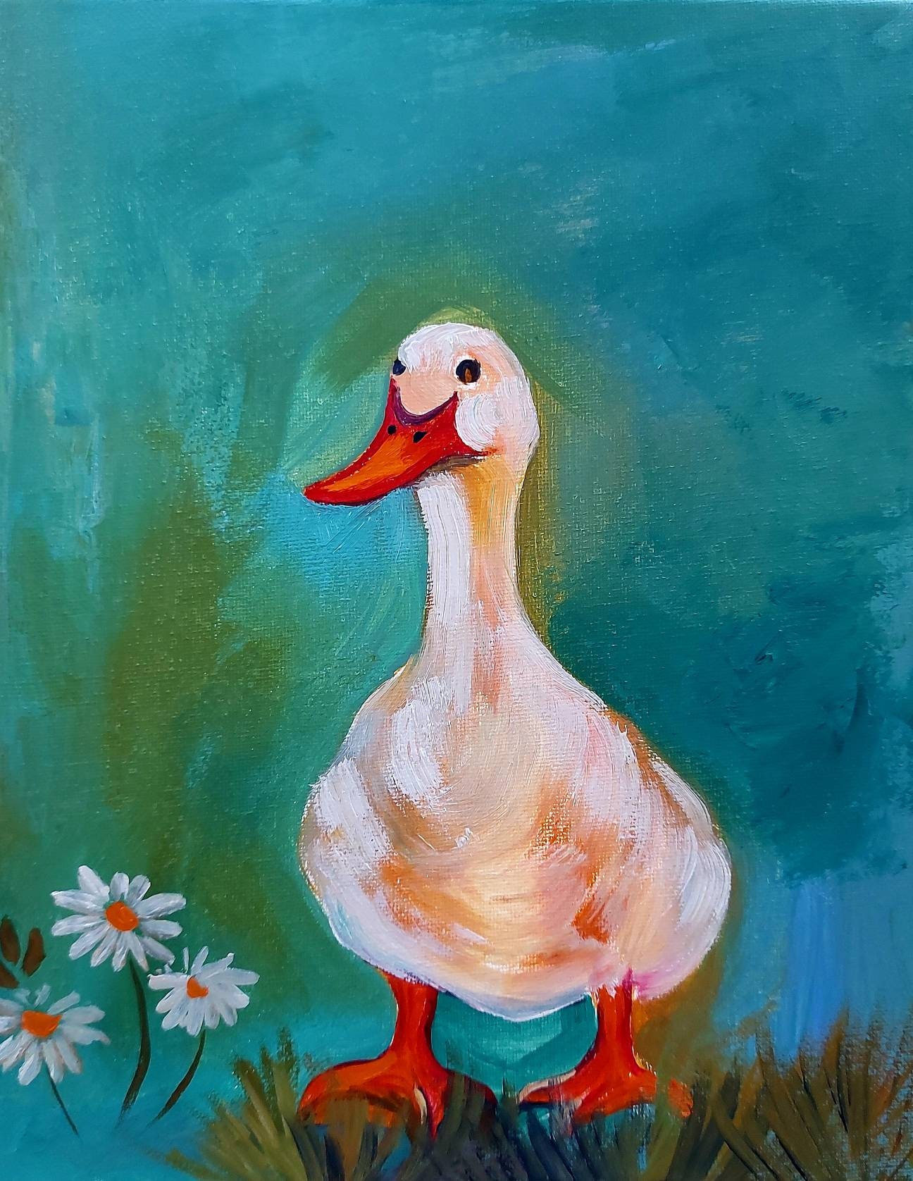 Duck Painting for Roland Wildlife Art Oil Painting Wild Bird Art - Etsy
