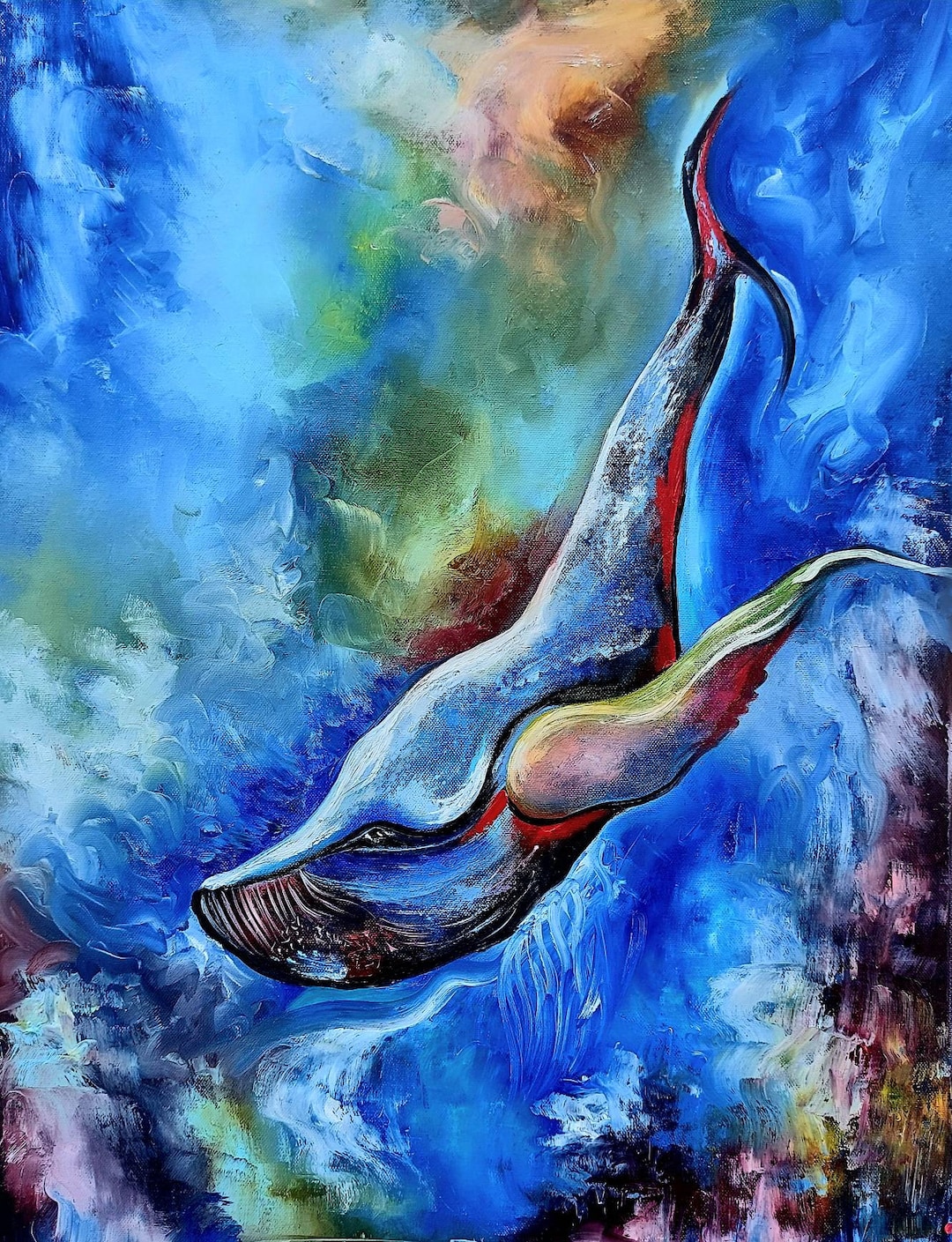 Whale Painting Whale Art Ocean Painting Ocean Art Humpback Whale - Etsy