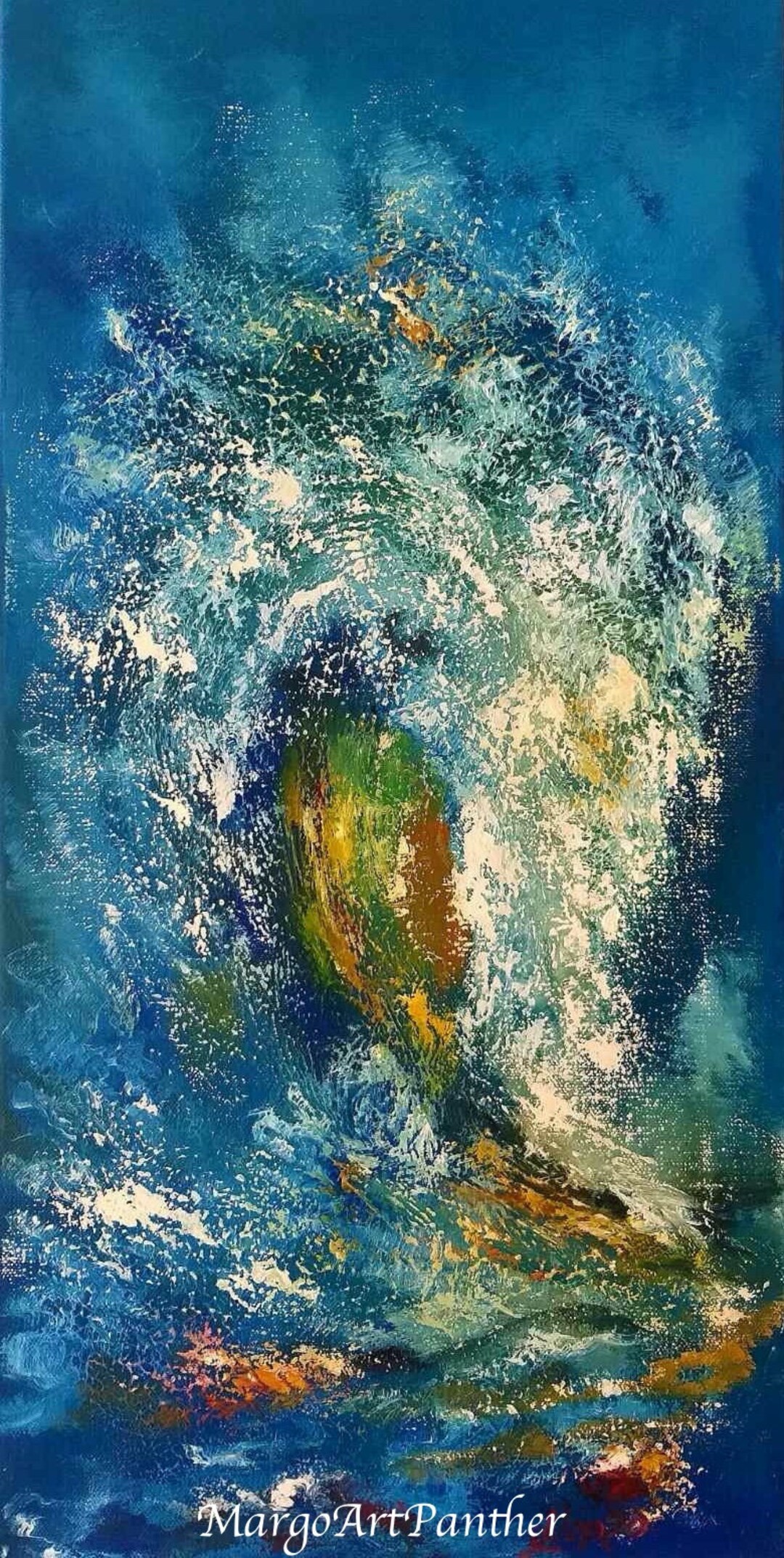 Abstract Wall Art Aquatic Art Nautical Art Oil Painting - Etsy