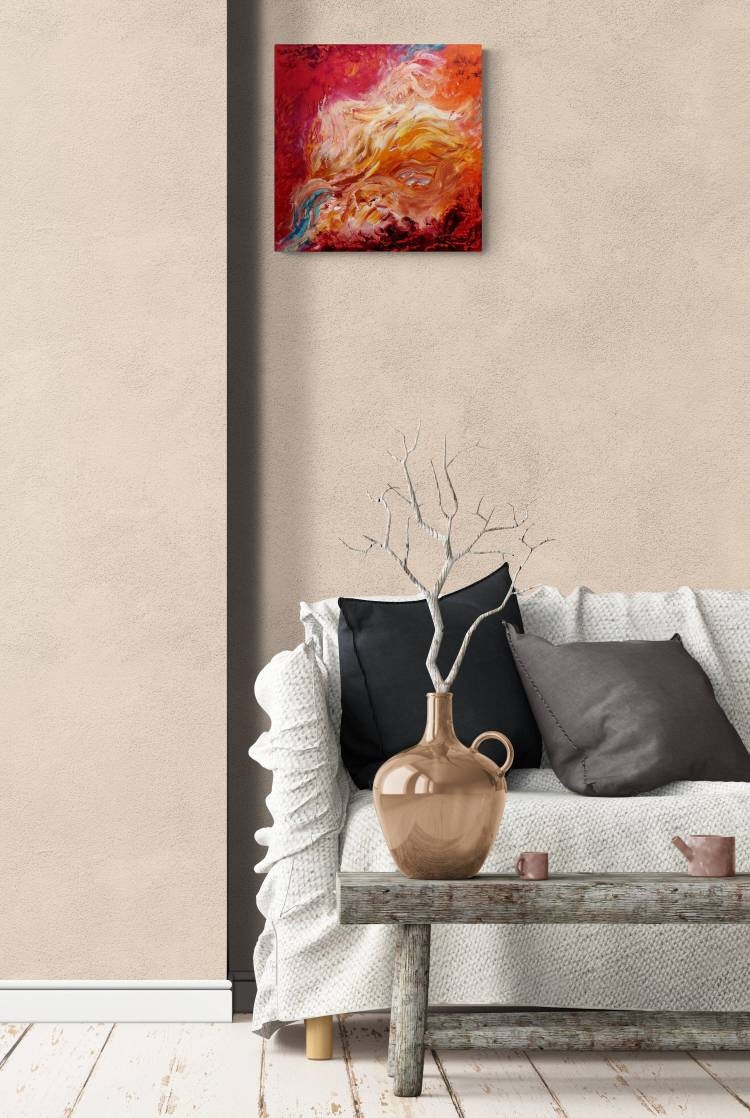 SEXUAL WALL Painting-17x17 In-43x43 Cm-sexual Energy Art-erotic Wall ...