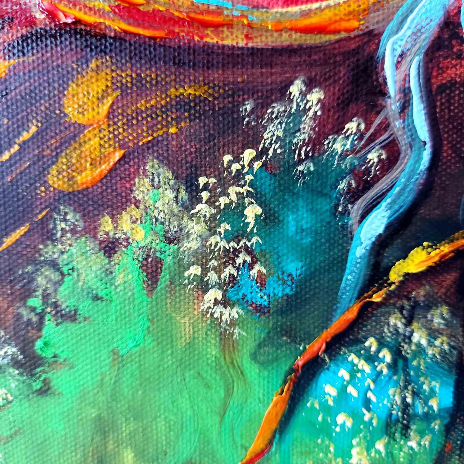 Fire Water Painting Elemental Painting Abstract Art - Etsy