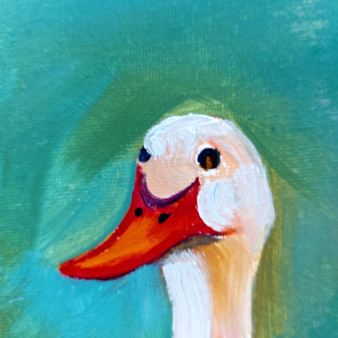 Duck Painting for Roland Wildlife Art Oil Painting Wild Bird Art - Etsy