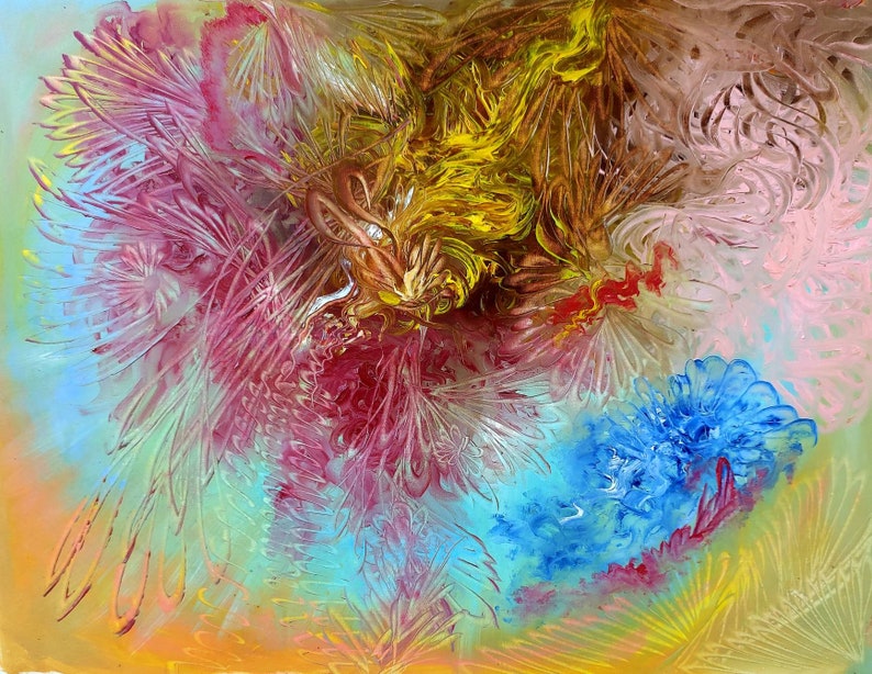 Emotion Flow Abstract Art Emotion Painting Multicolored Large Art ...