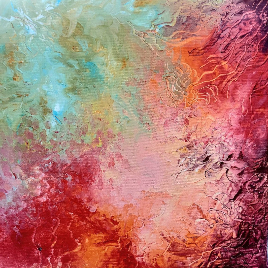 Erotic Impasto Oil Painting: Abstract Colorful Wall Art - Etsy UK