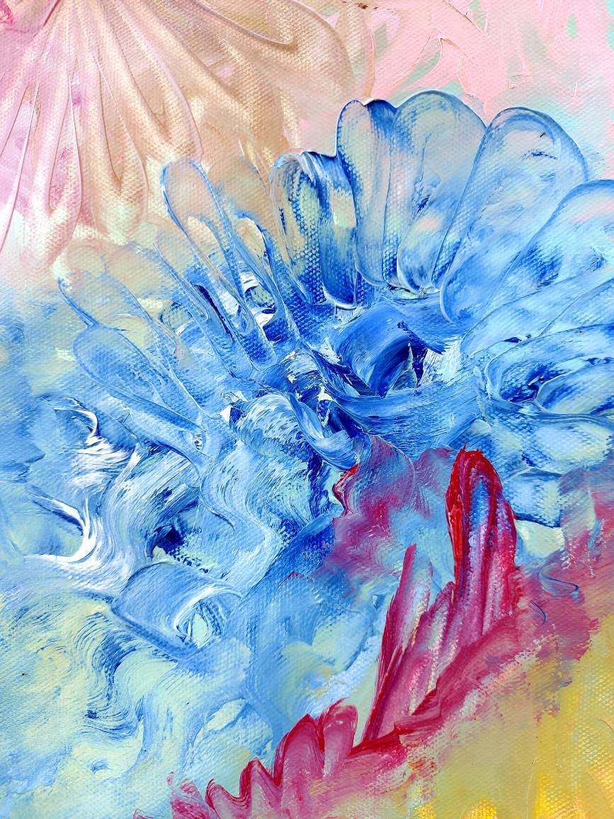 Emotion Flow Abstract Art Emotion Painting Multicolored Large - Etsy