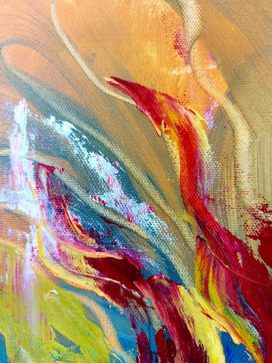 Emotion Flow Abstract Art Emotion Painting Multicolored Large Art ...