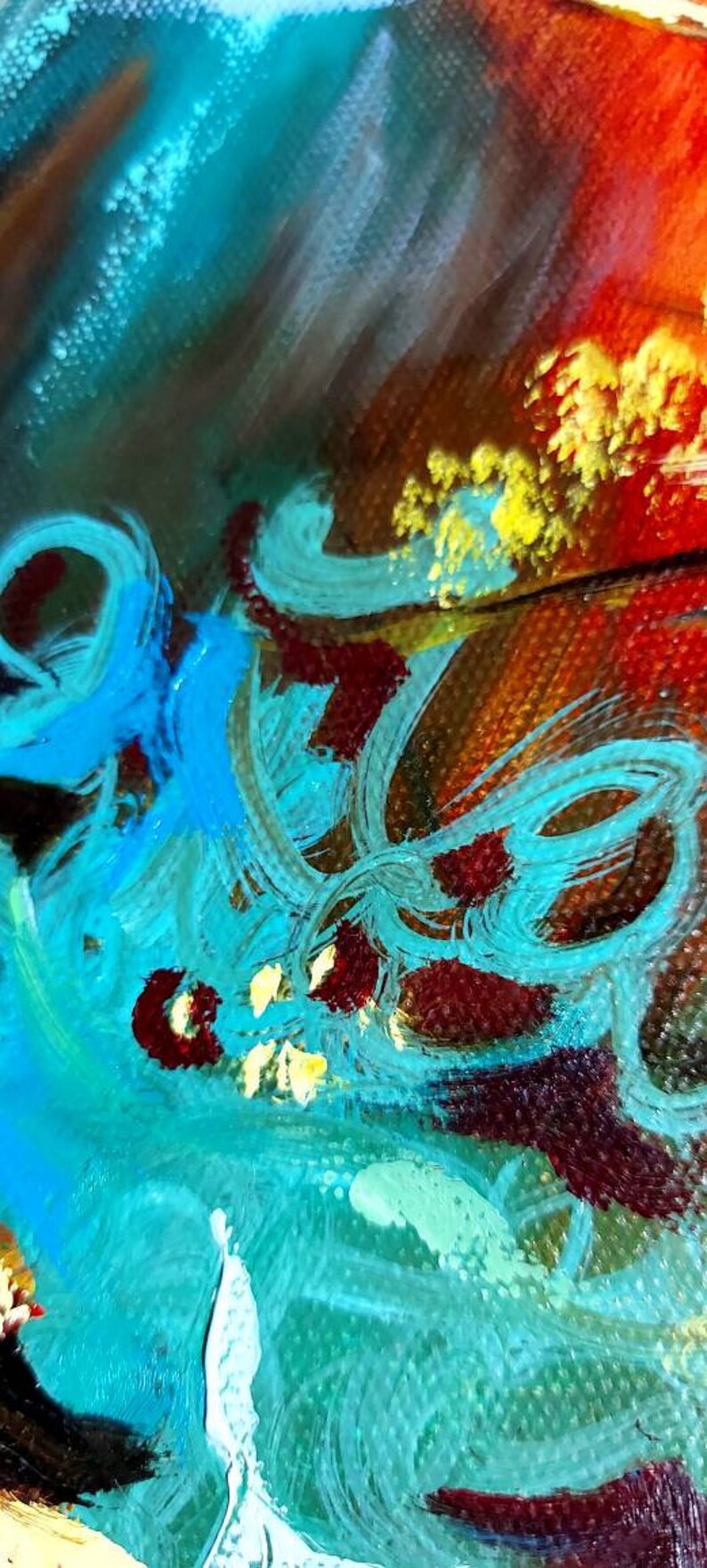 Fire Water Painting Elemental Painting Abstract Art - Etsy