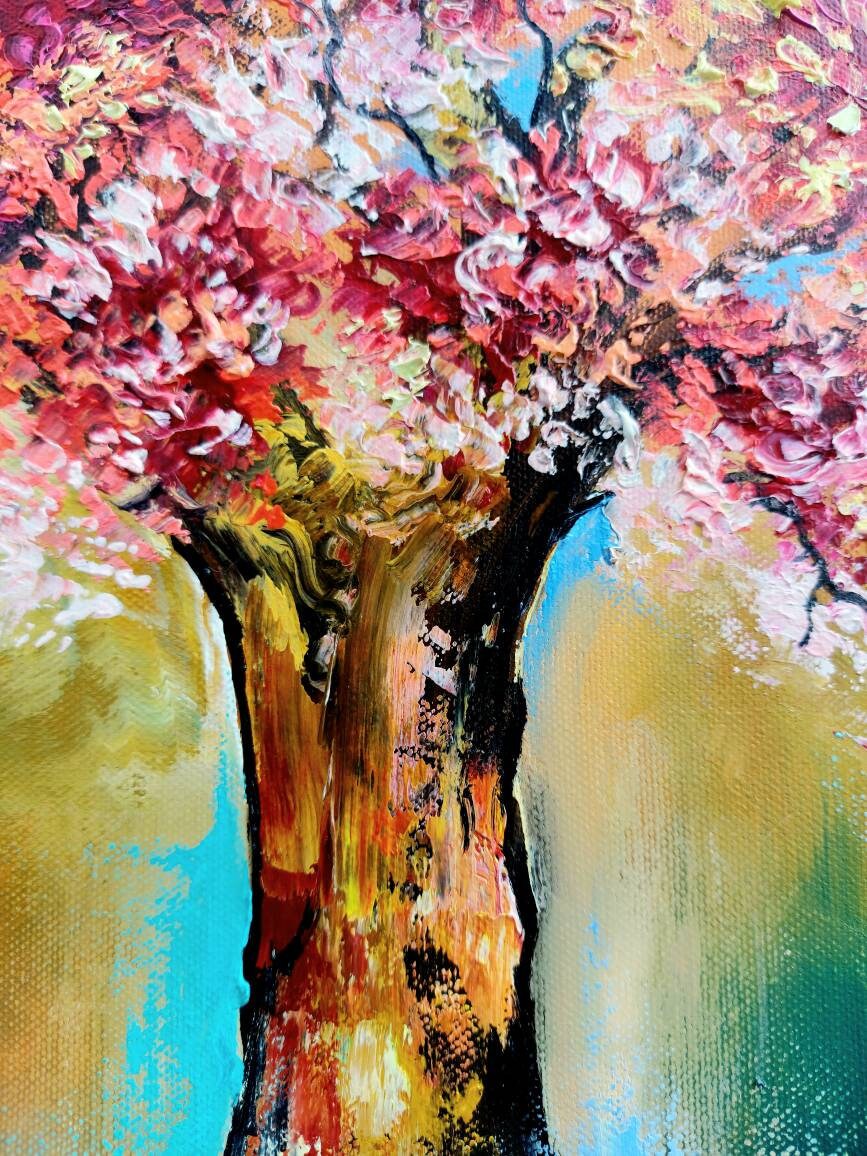 Tree Painting Forest Nature Art Oil Painting Landscape Scenery Artwork ...
