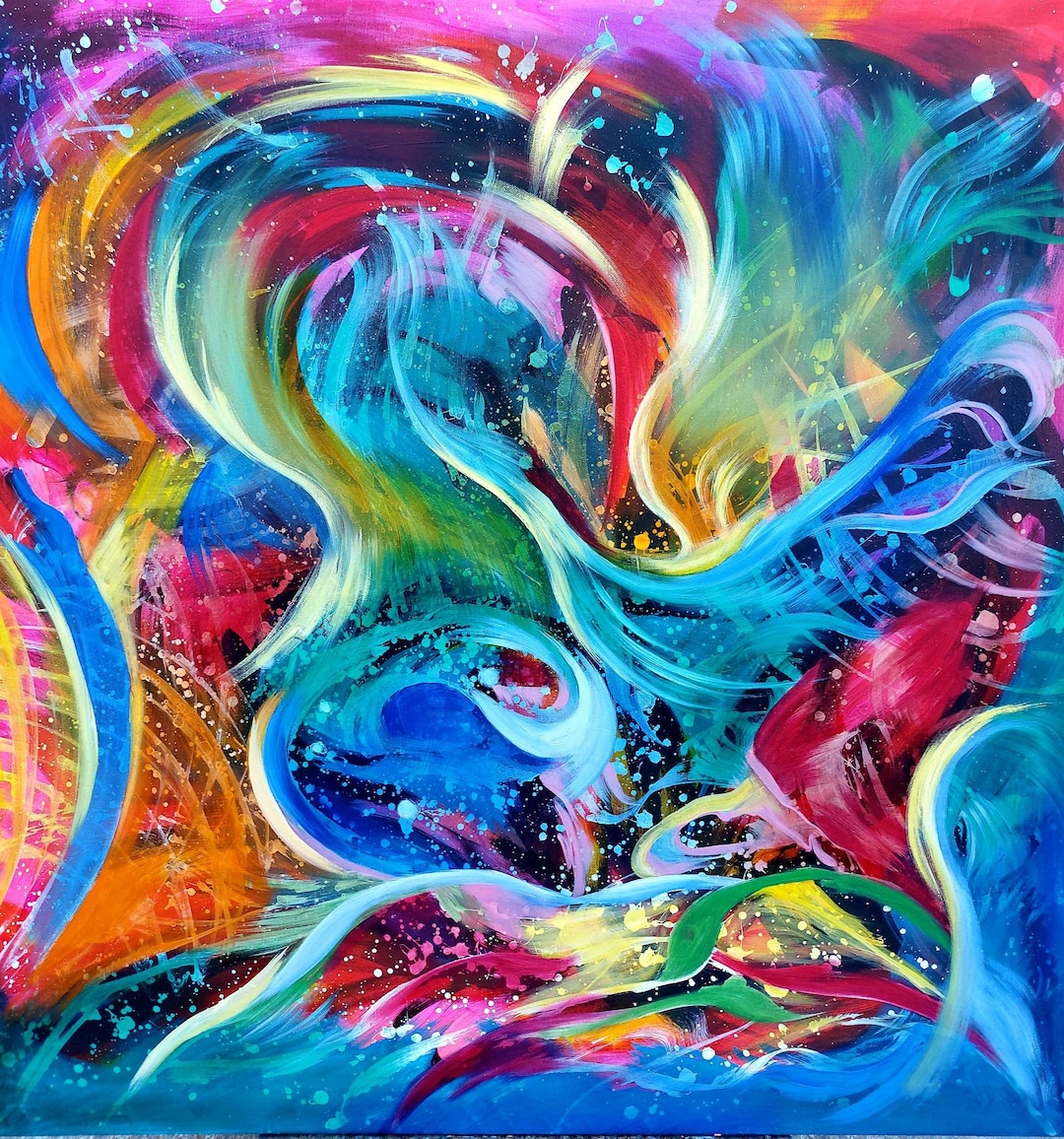 Abstract Universe Painting-original Art Unreal Landscape Fantastic ...