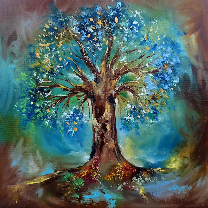Tree of Life Painting - Etsy UK