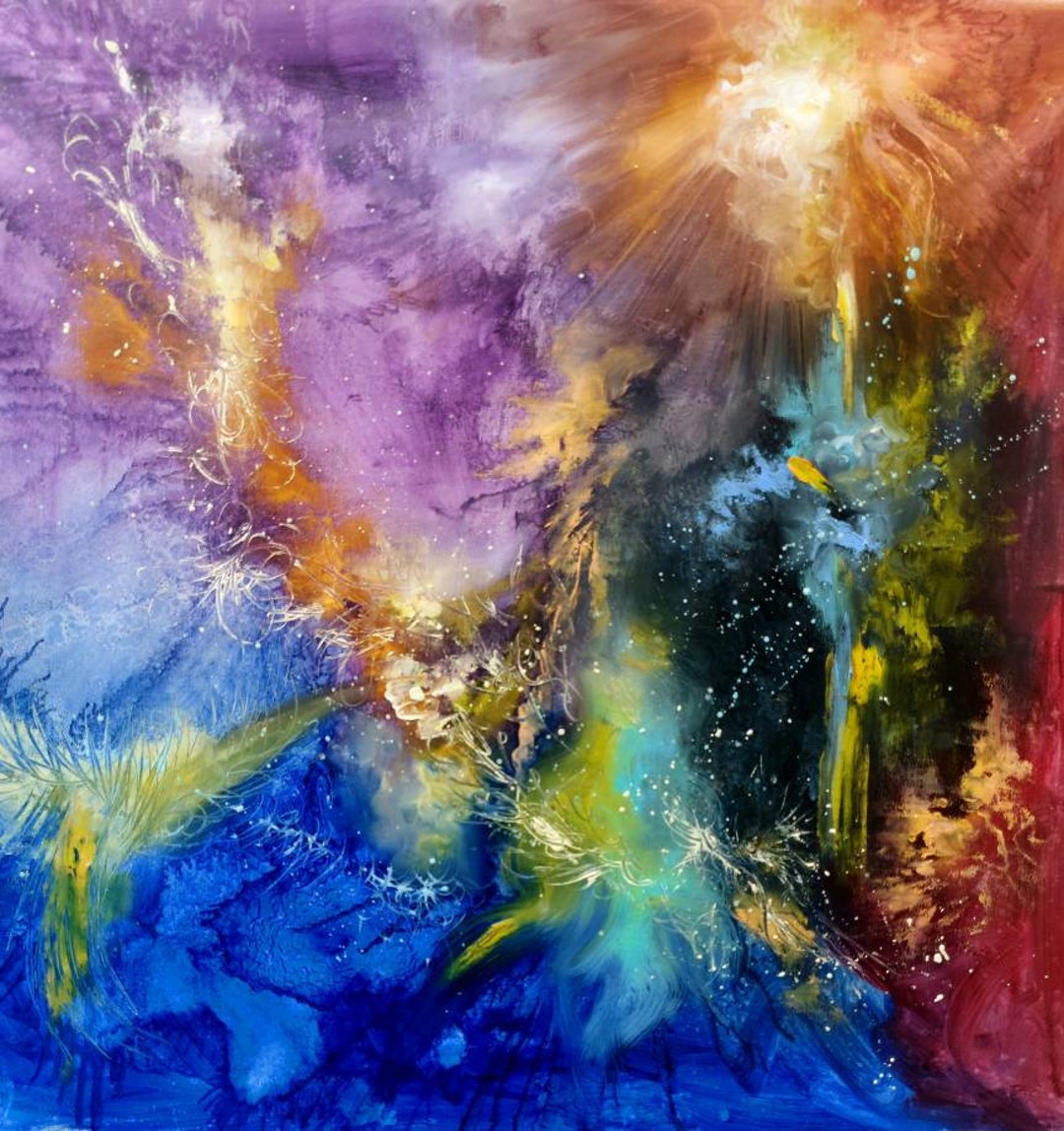 Abstract Universe Painting-original Art Unreal Landscape - Etsy