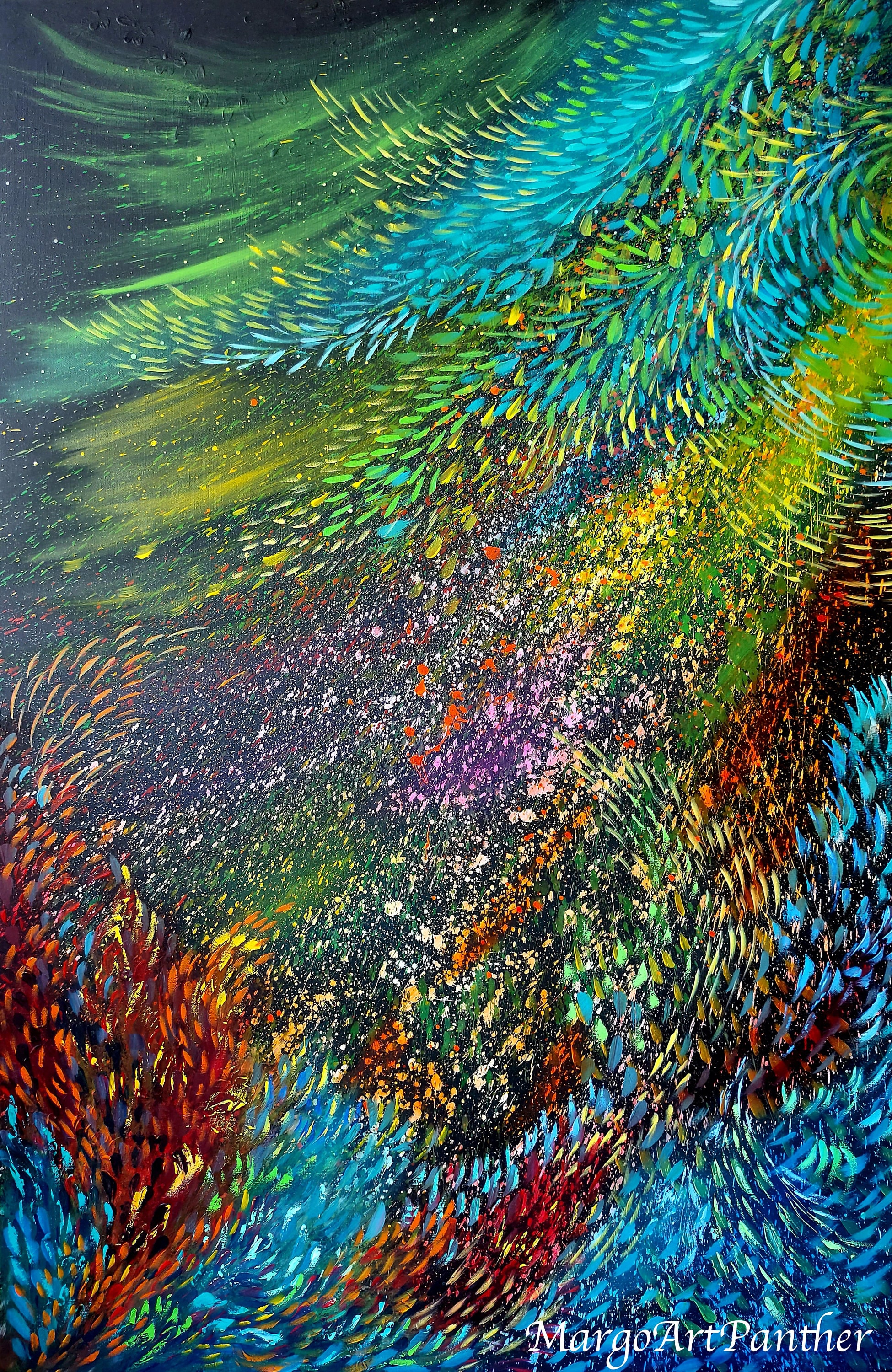 Emotion Flow- Emotion Art-original Painting- Multicolored Large Art ...