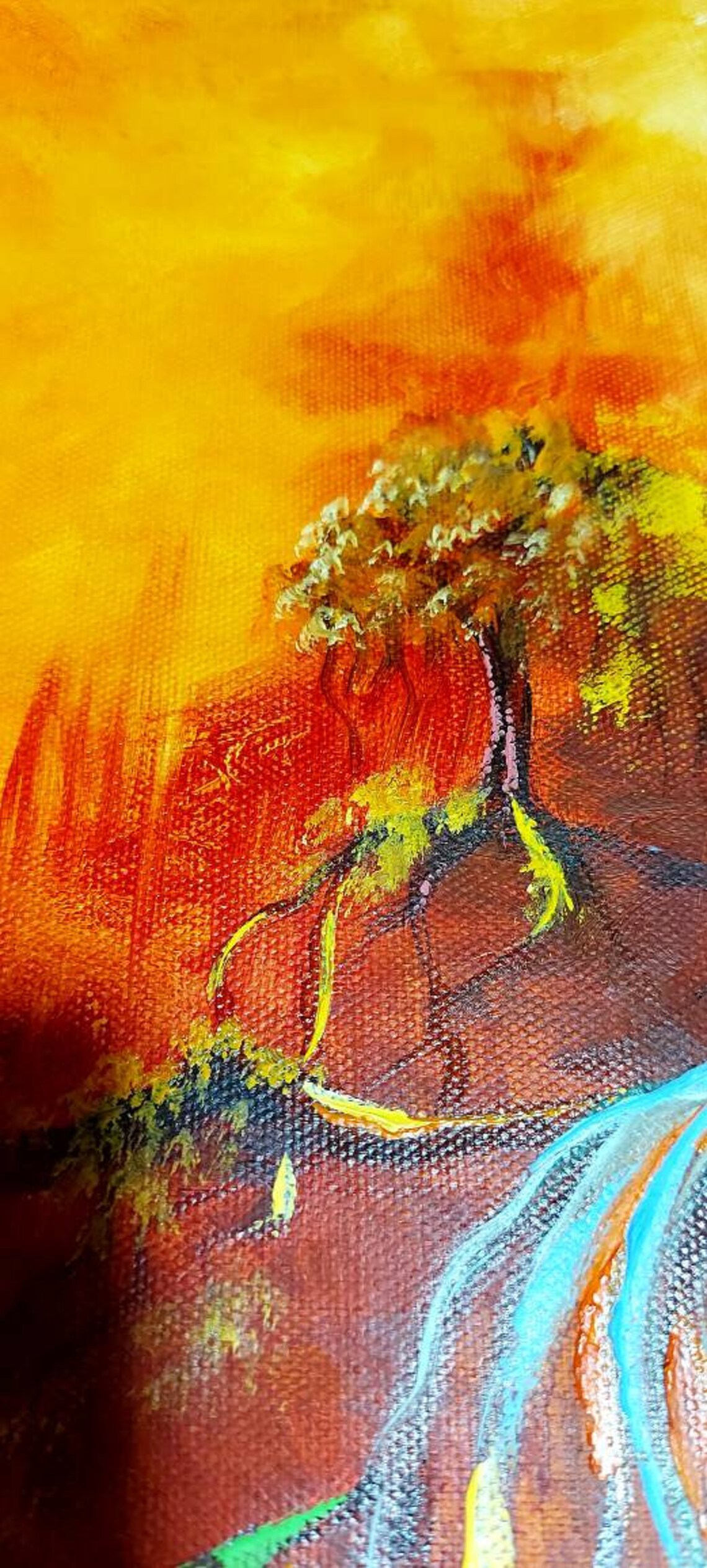 Fire Water Painting Elemental Painting Abstract Art - Etsy