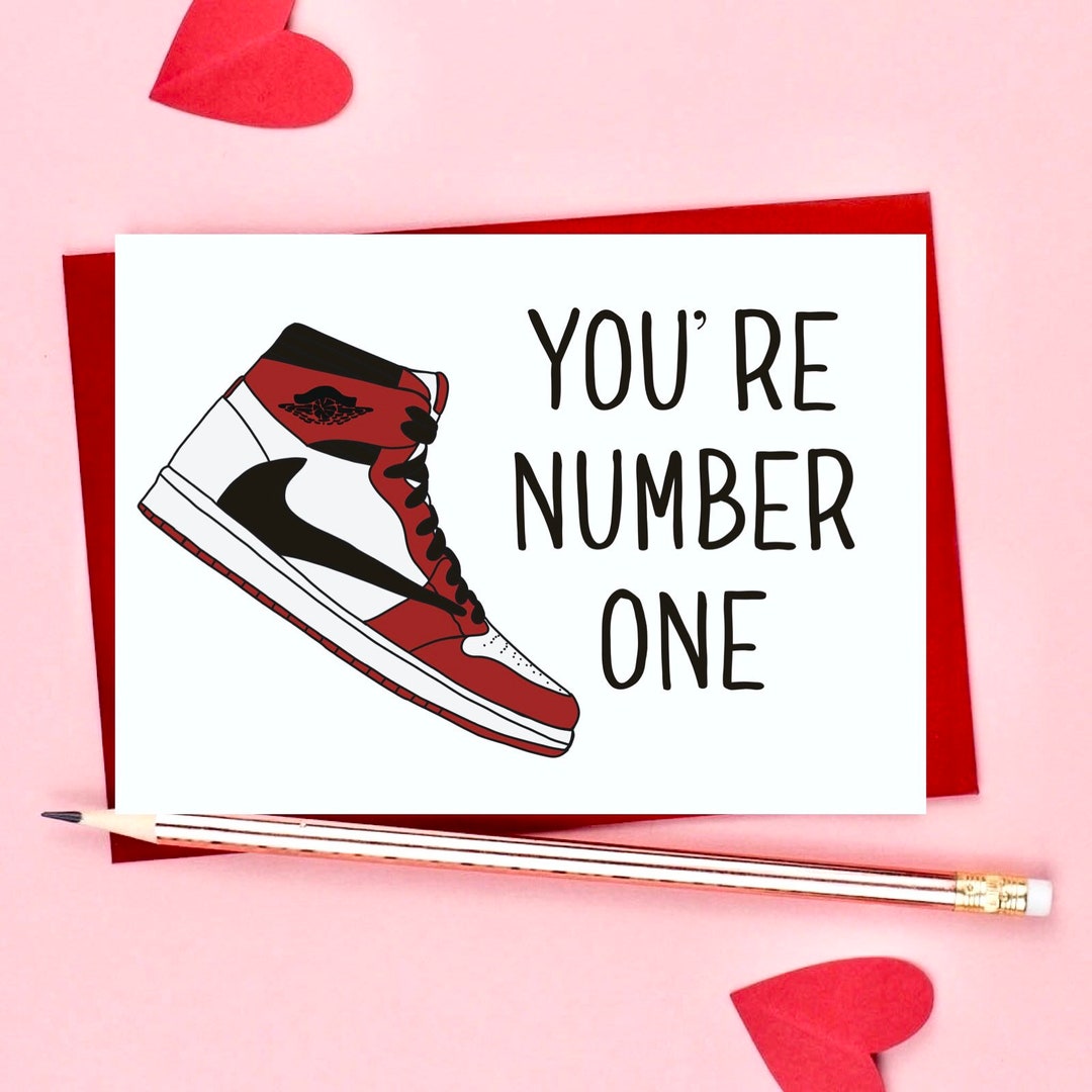 You’re Number One Red Love Card - Card for Lover - Sneaker Head ...