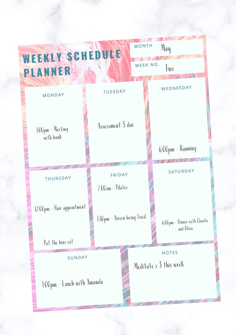 Daily, Weekly & Monthly Printable Planner Pack, Planner Bundle ...
