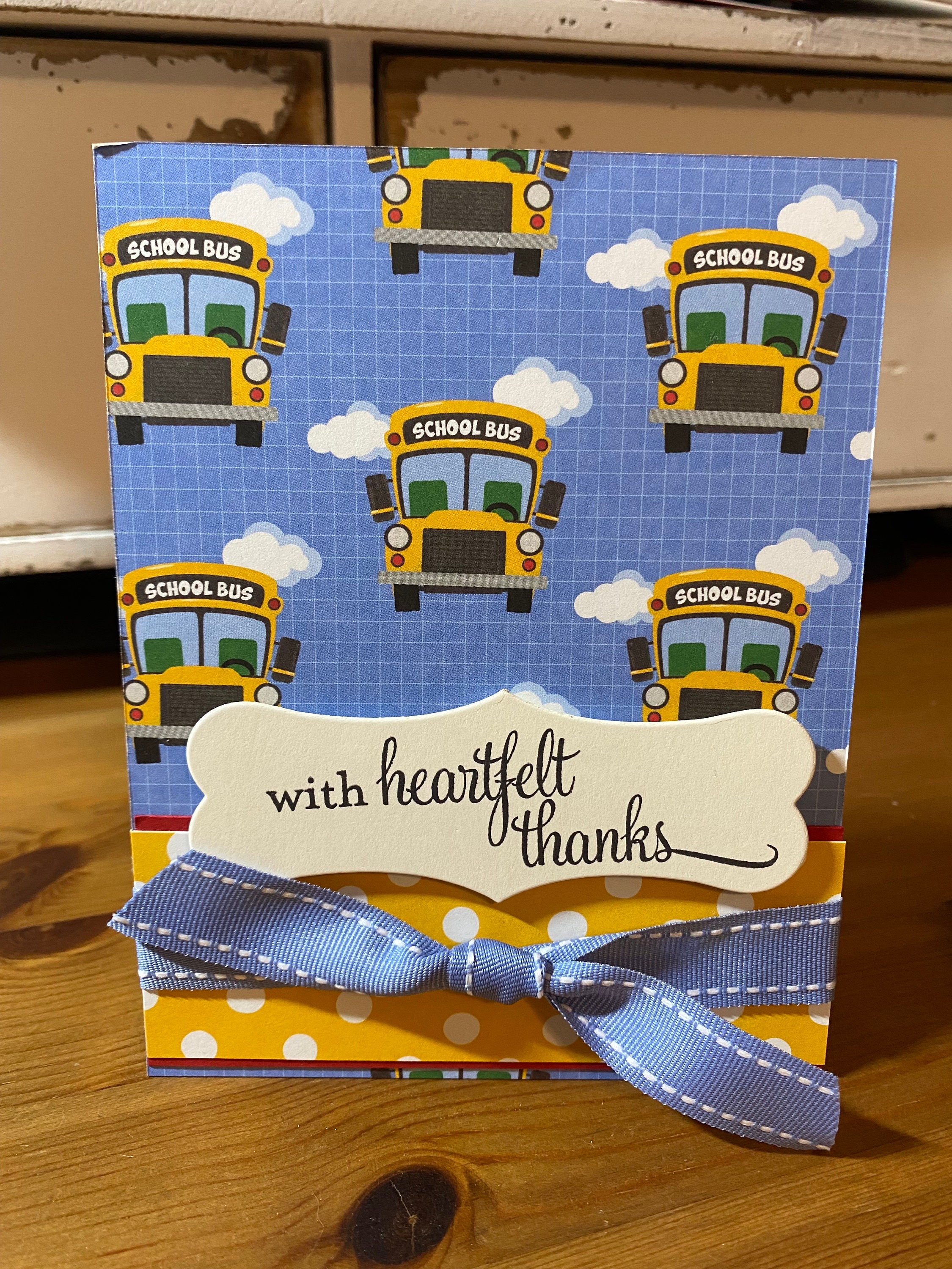 School Bus Thank You Card, Bus Driver Appreciation, School Bus Driver ...