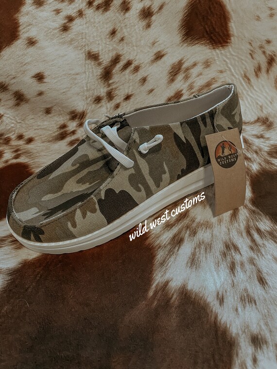 Camo Western Cowgirl Slip on Sneakers - Etsy