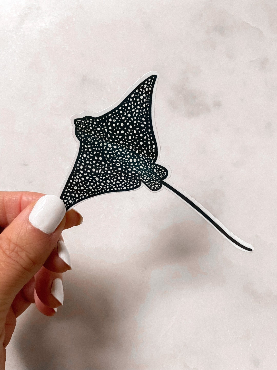 Spotted Eagle Ray Sticker | Weatherproof Glossy Die Cut | Surf Vibes ...
