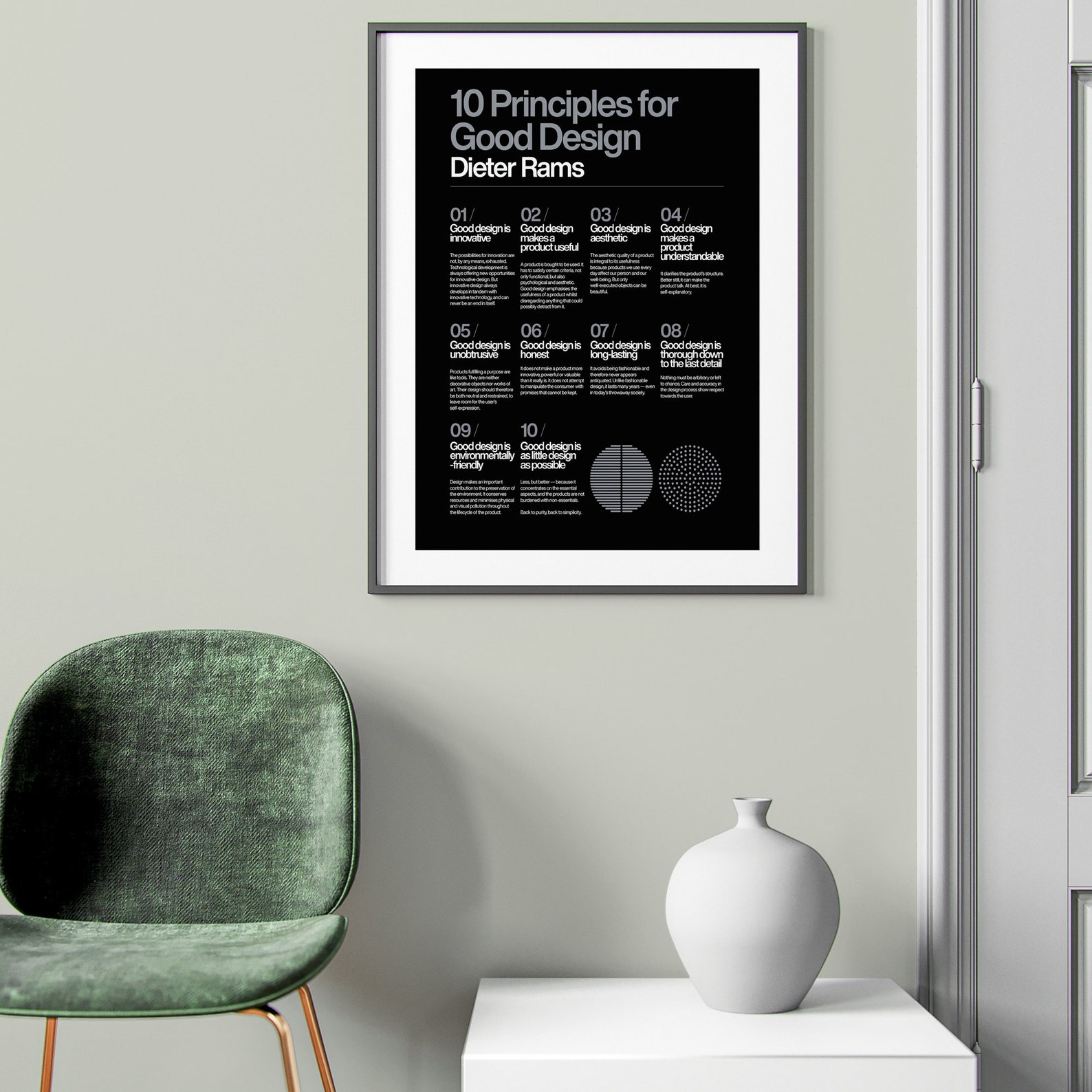 Poster 10 Principles for a Good Design Dieter Rams Braun - Etsy Australia