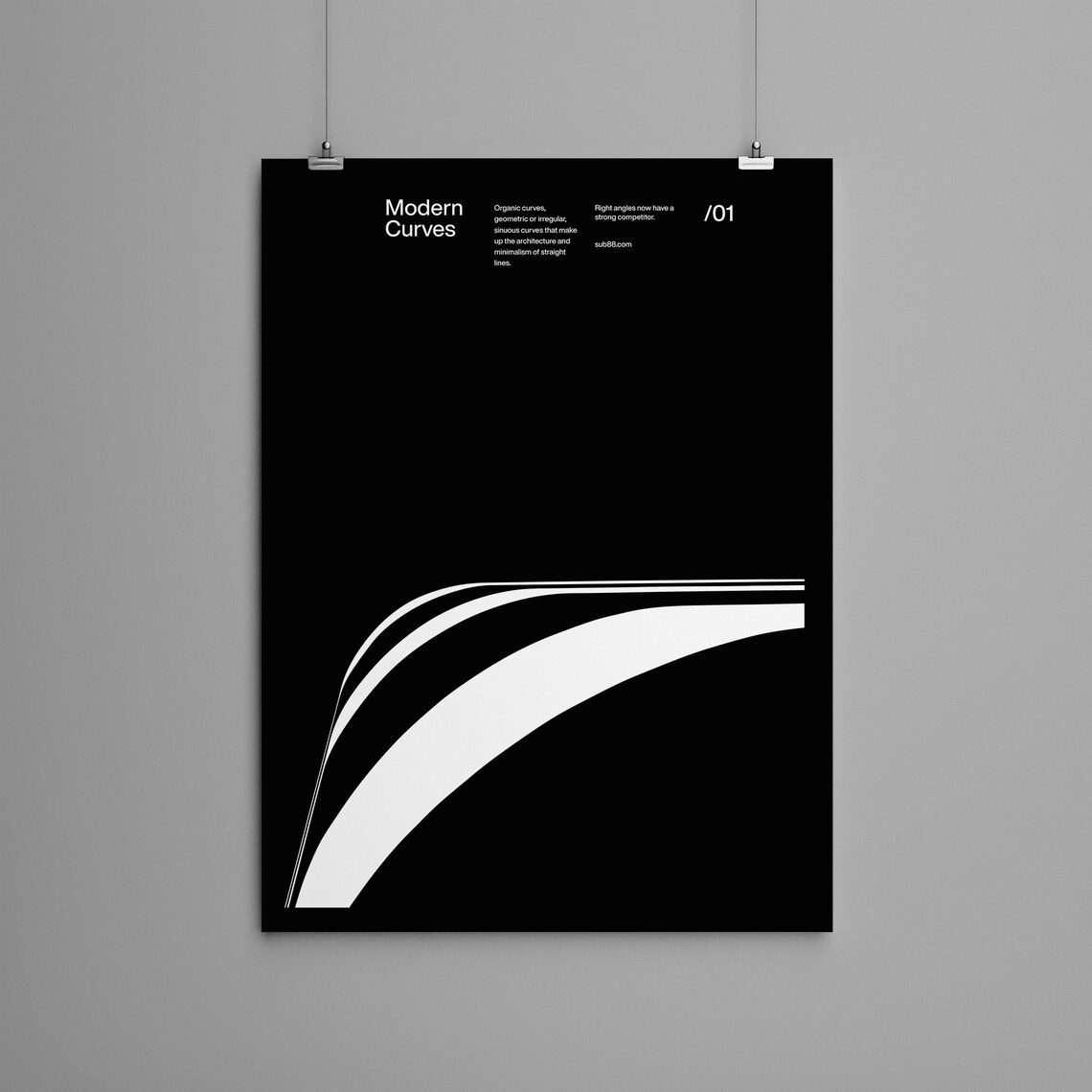 Modern Curves 01 Modern Architecture Design Poster - Etsy