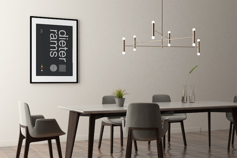 Dieter Rams Helvetica Typographic Poster Quote dark grey | Etsy