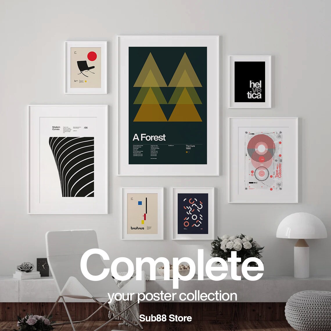 Modern Curves 02 Modern Architecture Design Poster - Etsy