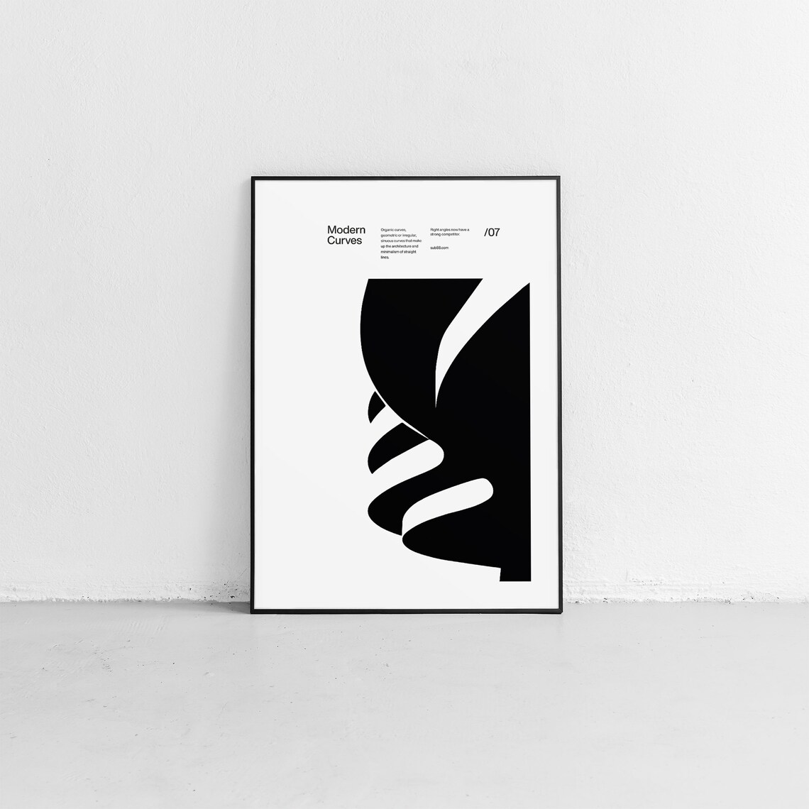 Modern Curves 07 Modern Architecture Design Poster | Etsy