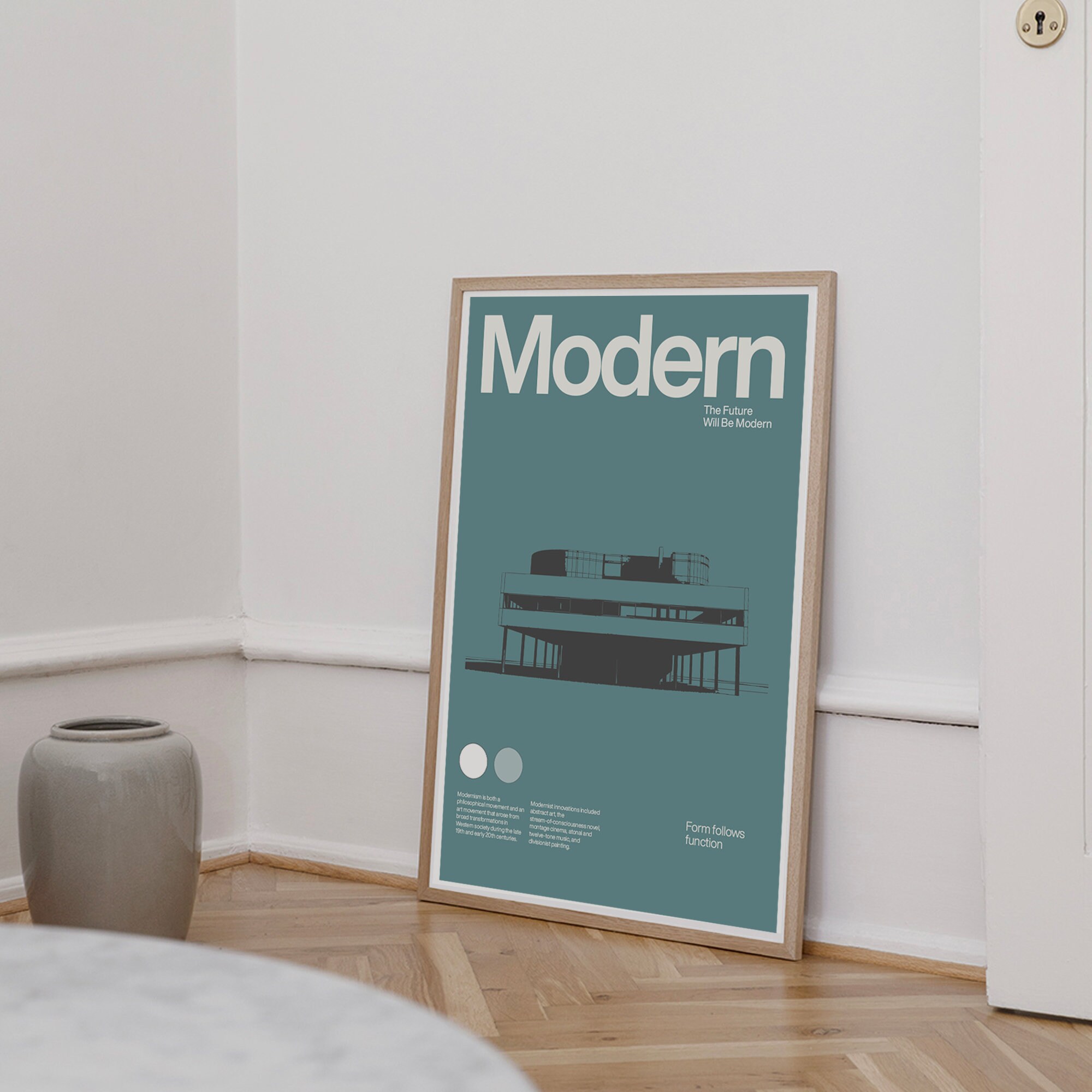 Modern Poster Modernism Minimal Graphic Architecture Bauhaus Villa ...
