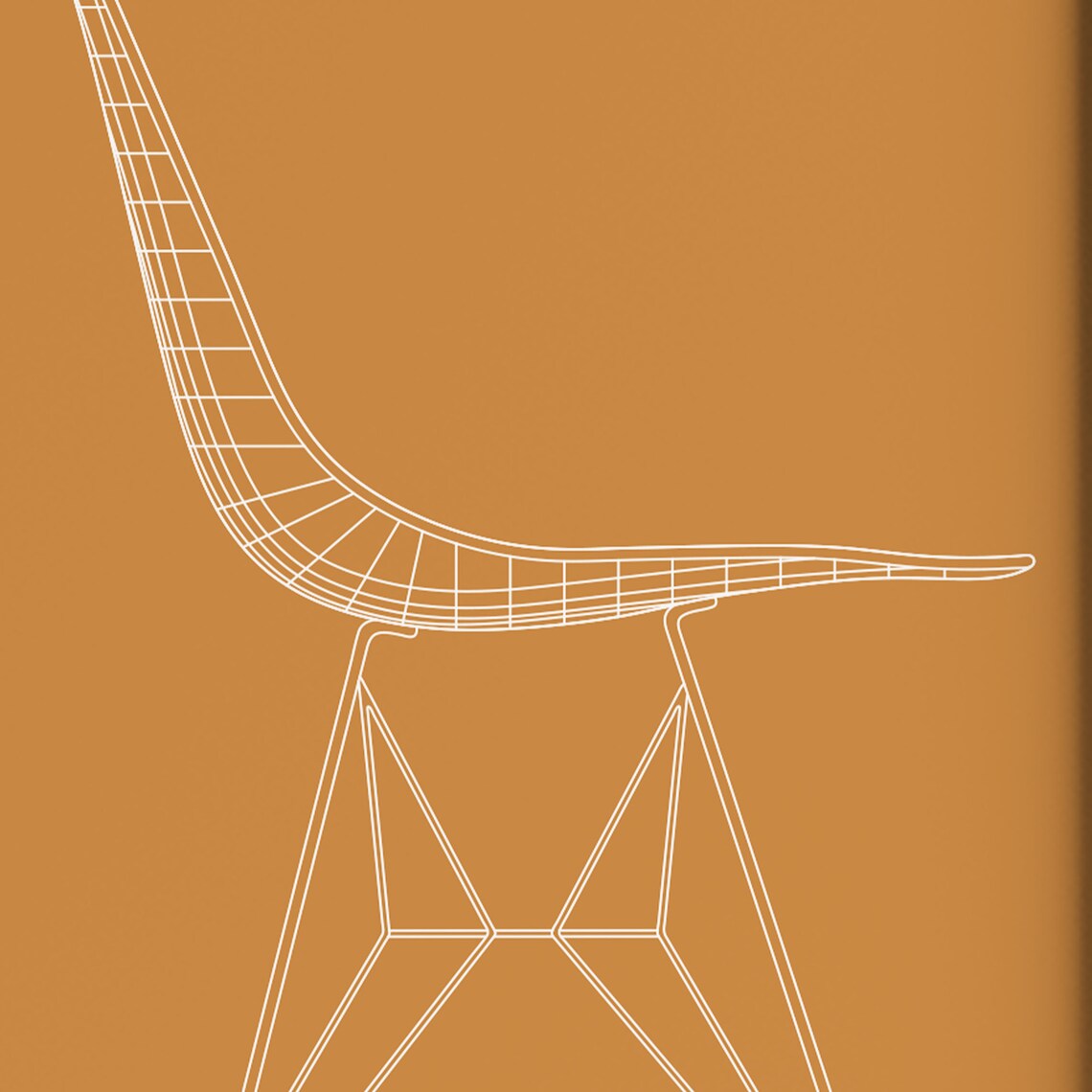 Eames DKR Chair Poster Mid Century Poster Art Print Minimal - Etsy