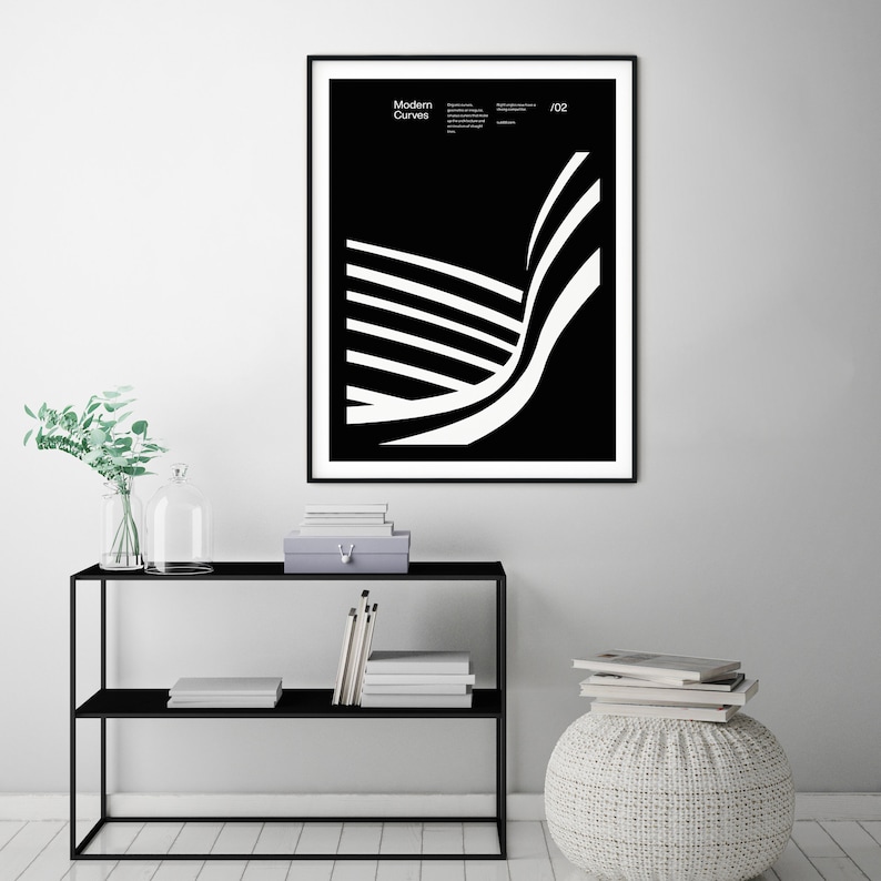 Modern Curves 02 Modern Architecture Design Poster - Etsy