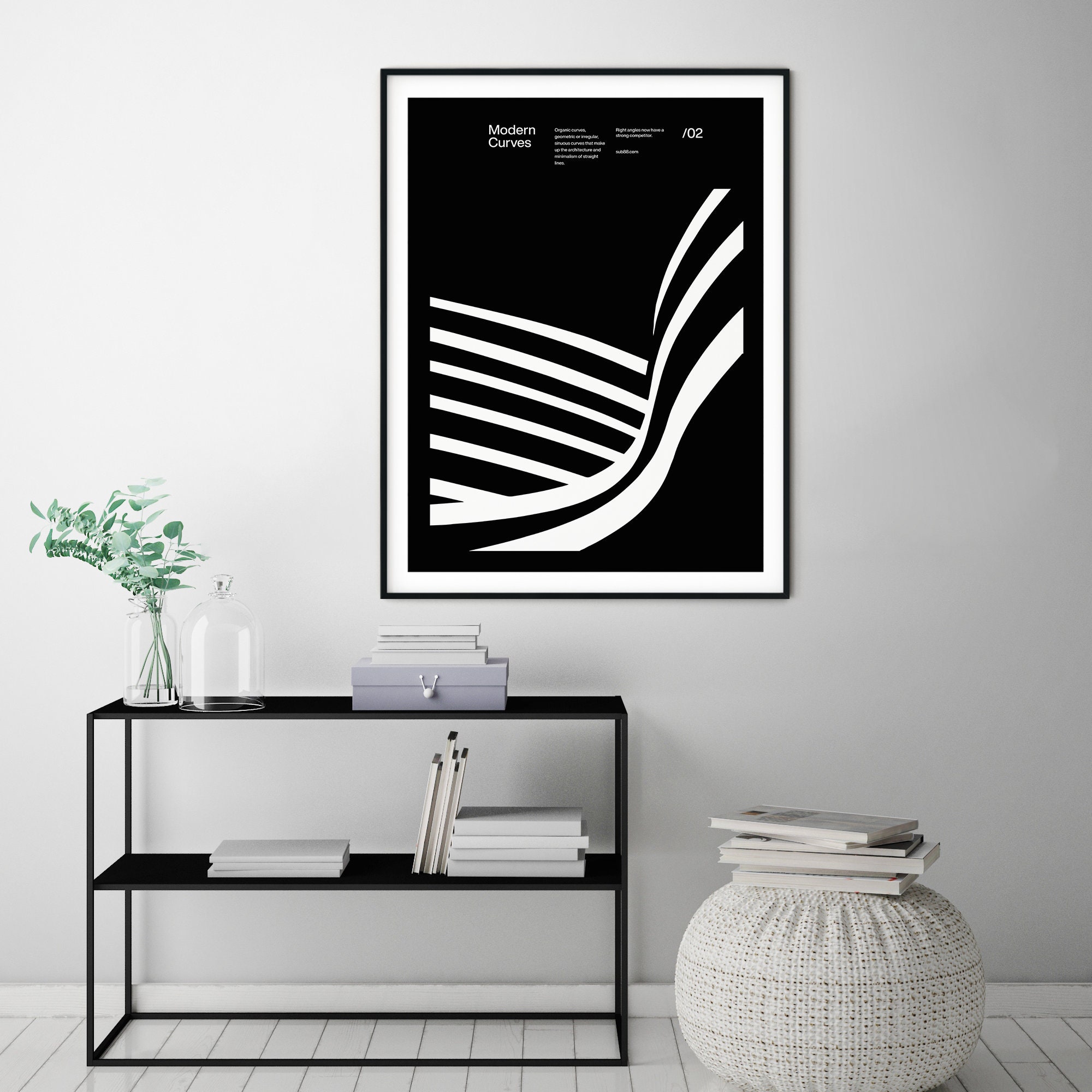 Modern Curves 02 Modern Architecture Design Poster - Etsy