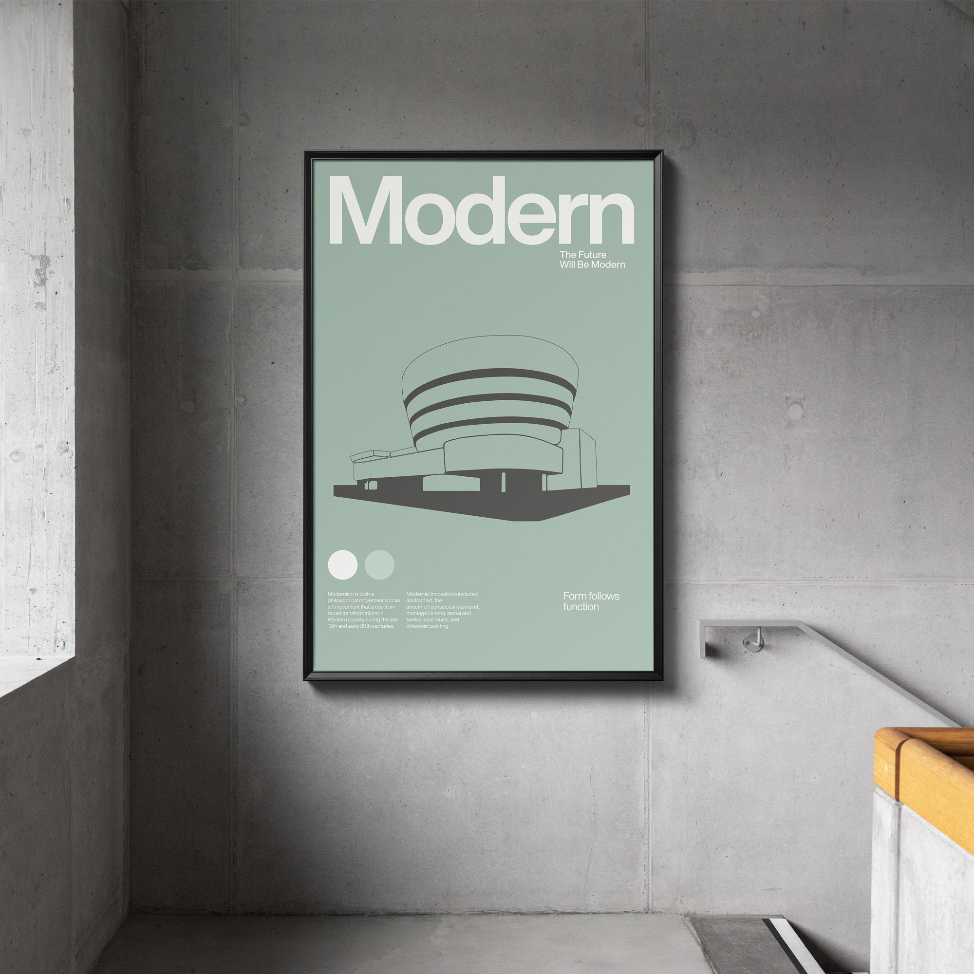 Modern Poster Modernism Minimal Graphic Architecture Bauhaus - Etsy