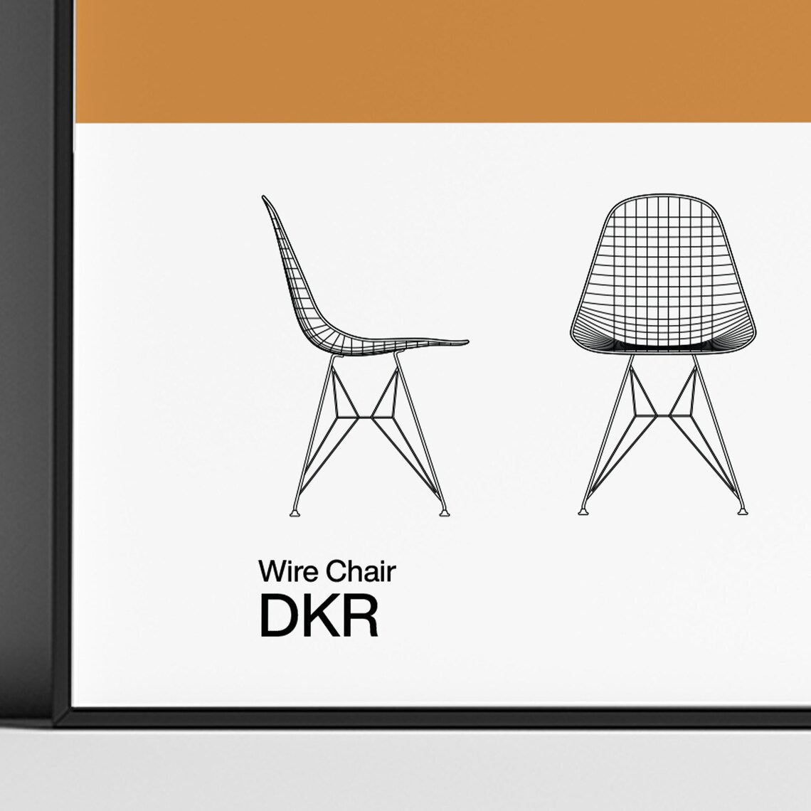 Eames DKR Chair Poster Mid Century Poster Art Print Minimal - Etsy