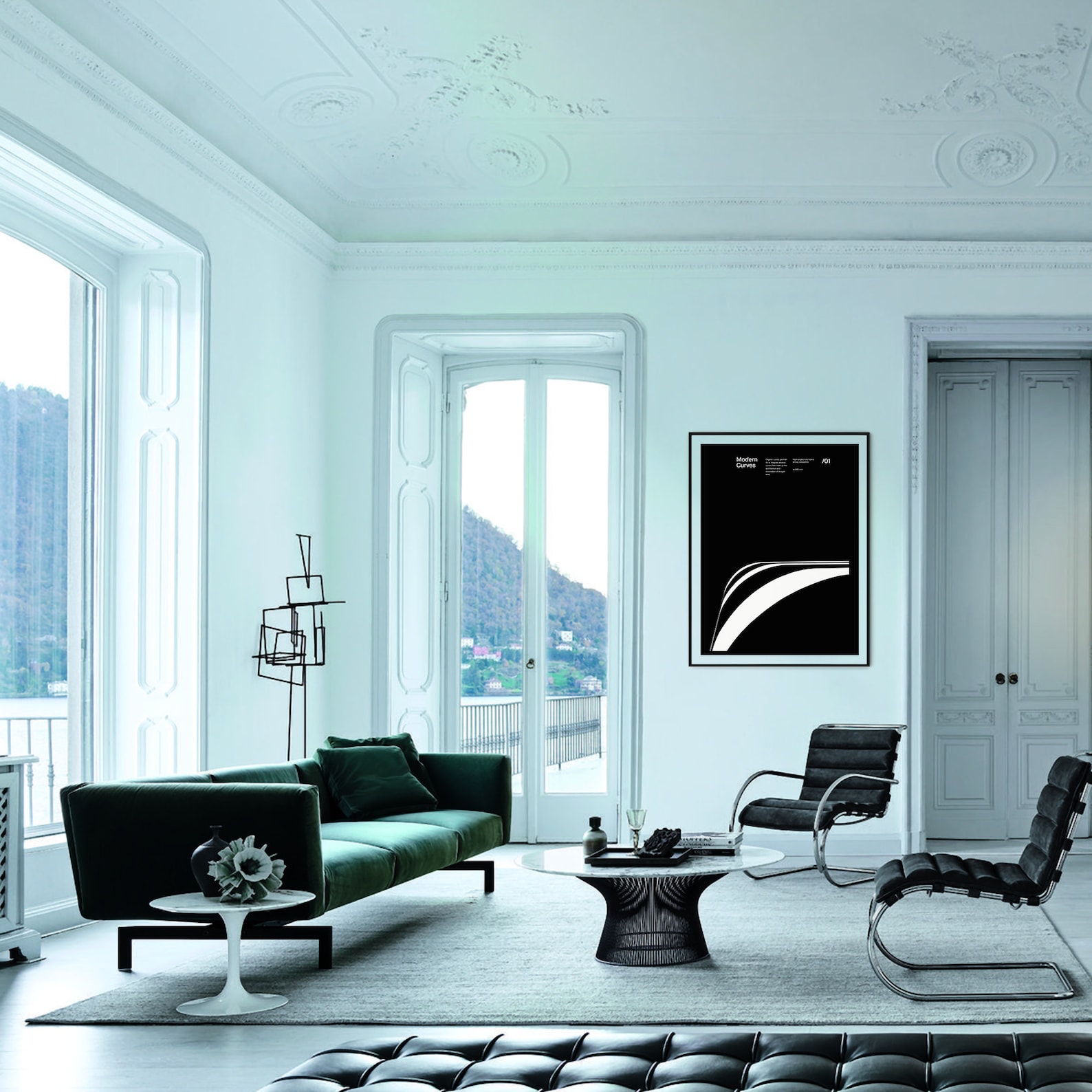 Modern Curves 01 Modern Architecture Design Poster - Etsy