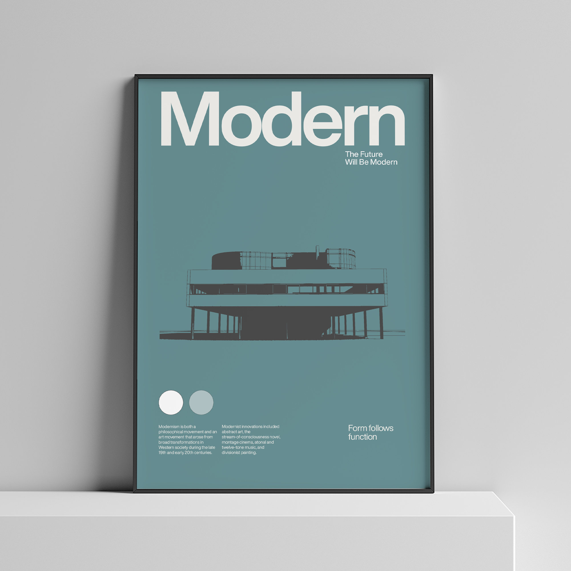 Modern Poster Modernism Minimal Graphic Architecture Bauhaus | Etsy