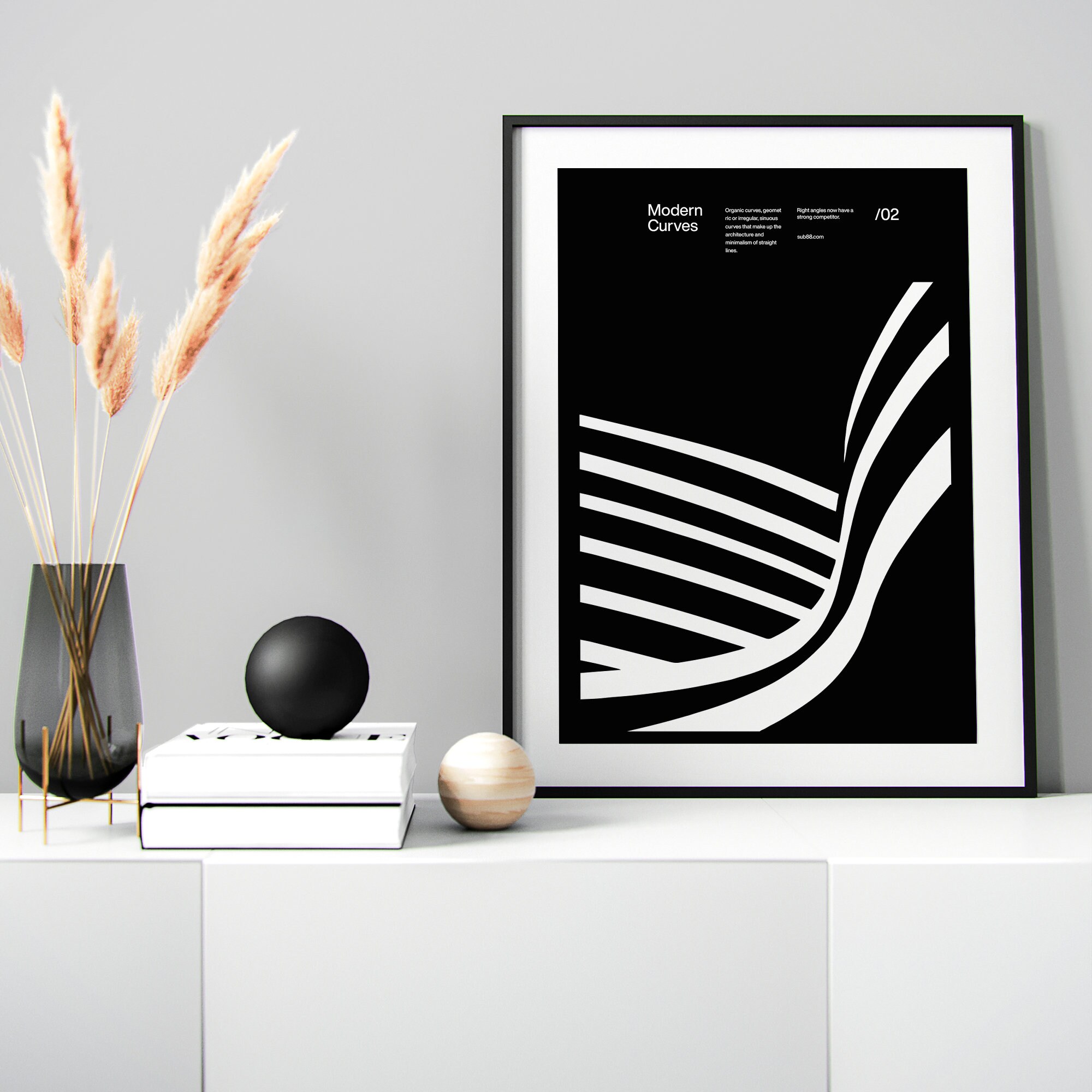 Modern Curves 02 Modern Architecture Design Poster - Etsy