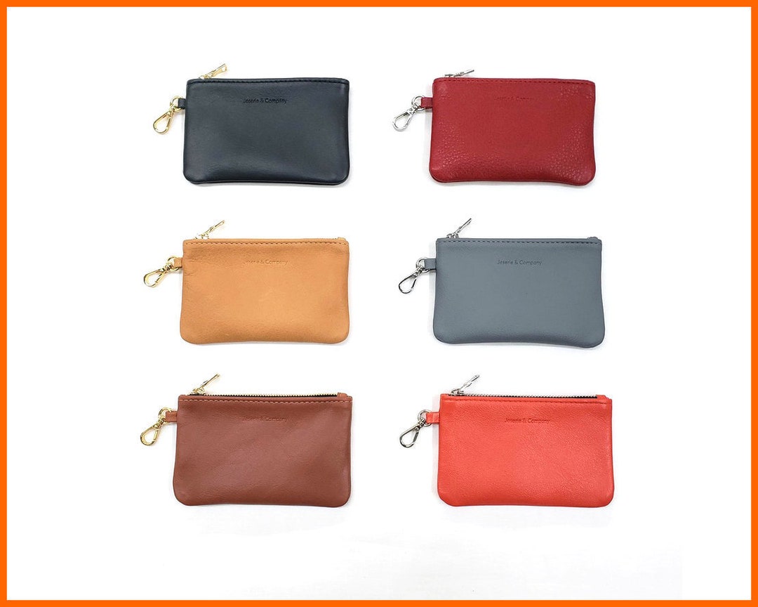 Leather Keychain Pouch, Personalized Leather Keychain Pouch, Leather ...