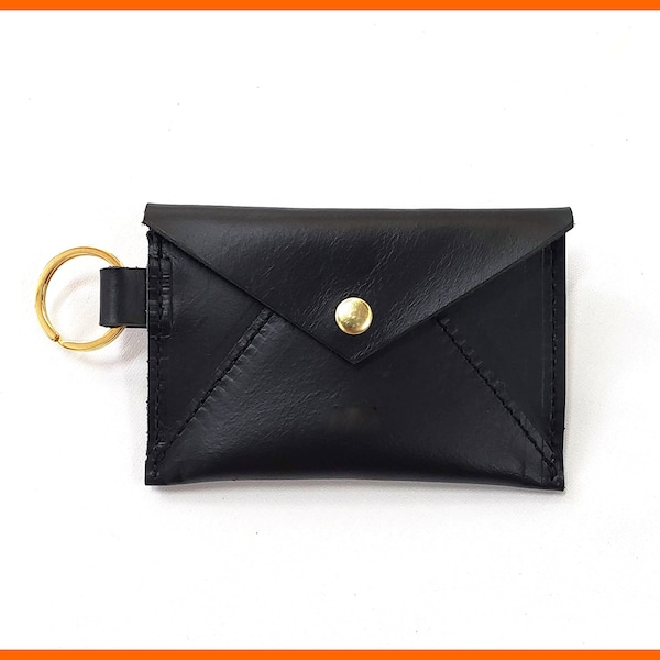 Leather Card Holder Keychain Usa - Etsy