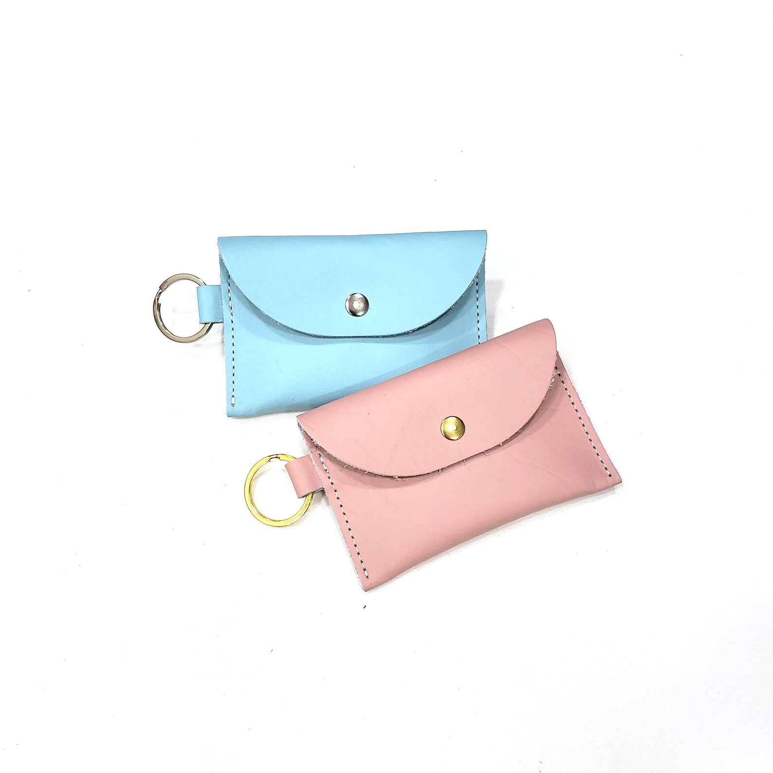 Leather Keychain Wallet Personalize Small Wallet Leather - Etsy