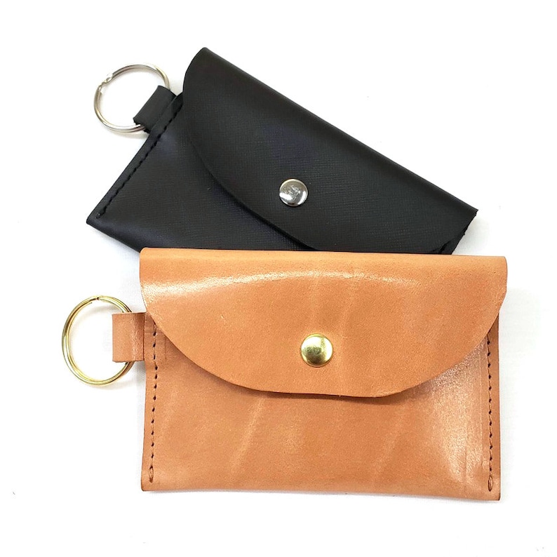Leather Keychain Wallet Keychain Card Holder Leather Wallet | Etsy