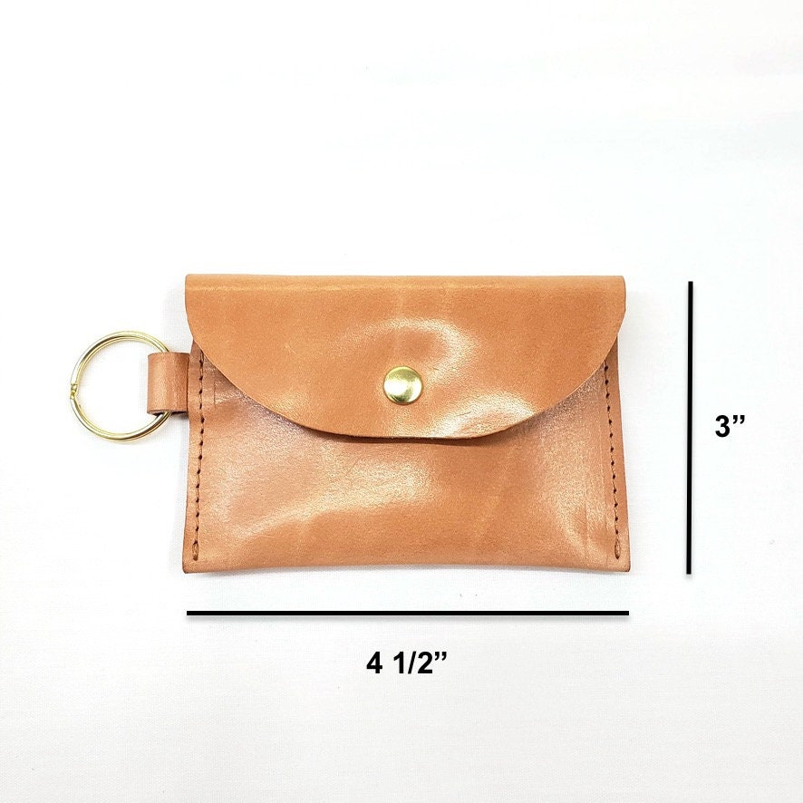 Leather Keychain Wallet Personalized Leather Keychain Card - Etsy
