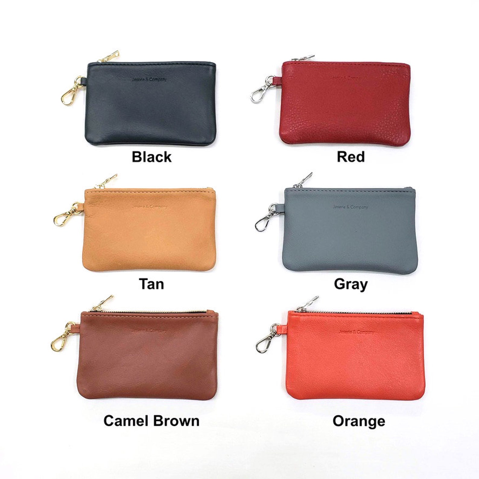 Leather Keychain Pouch Personalized Leather Coin Pouch - Etsy