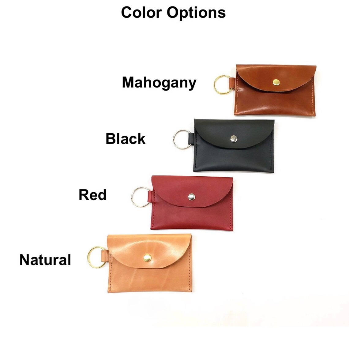 Leather Keychain Wallet Keychain Card Holder Leather Wallet | Etsy