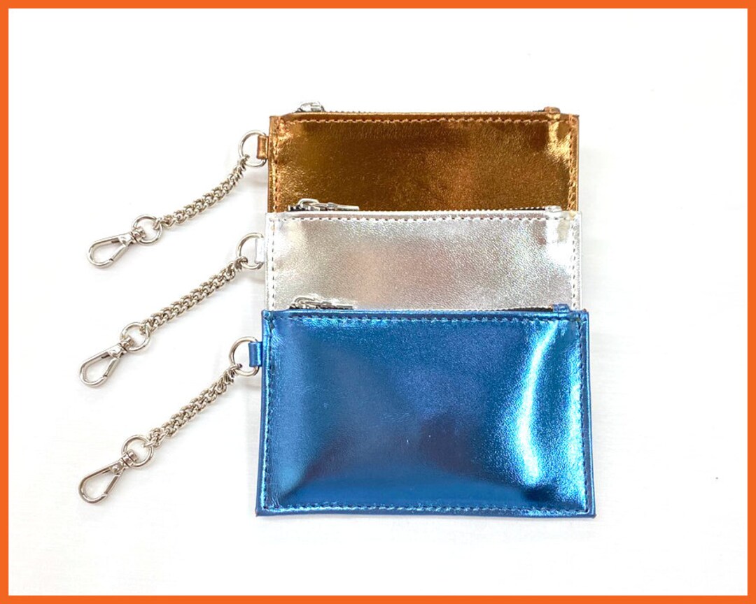 Metallic Leather Keychain Pouch, Wedding Bridesmaid Gift - Etsy