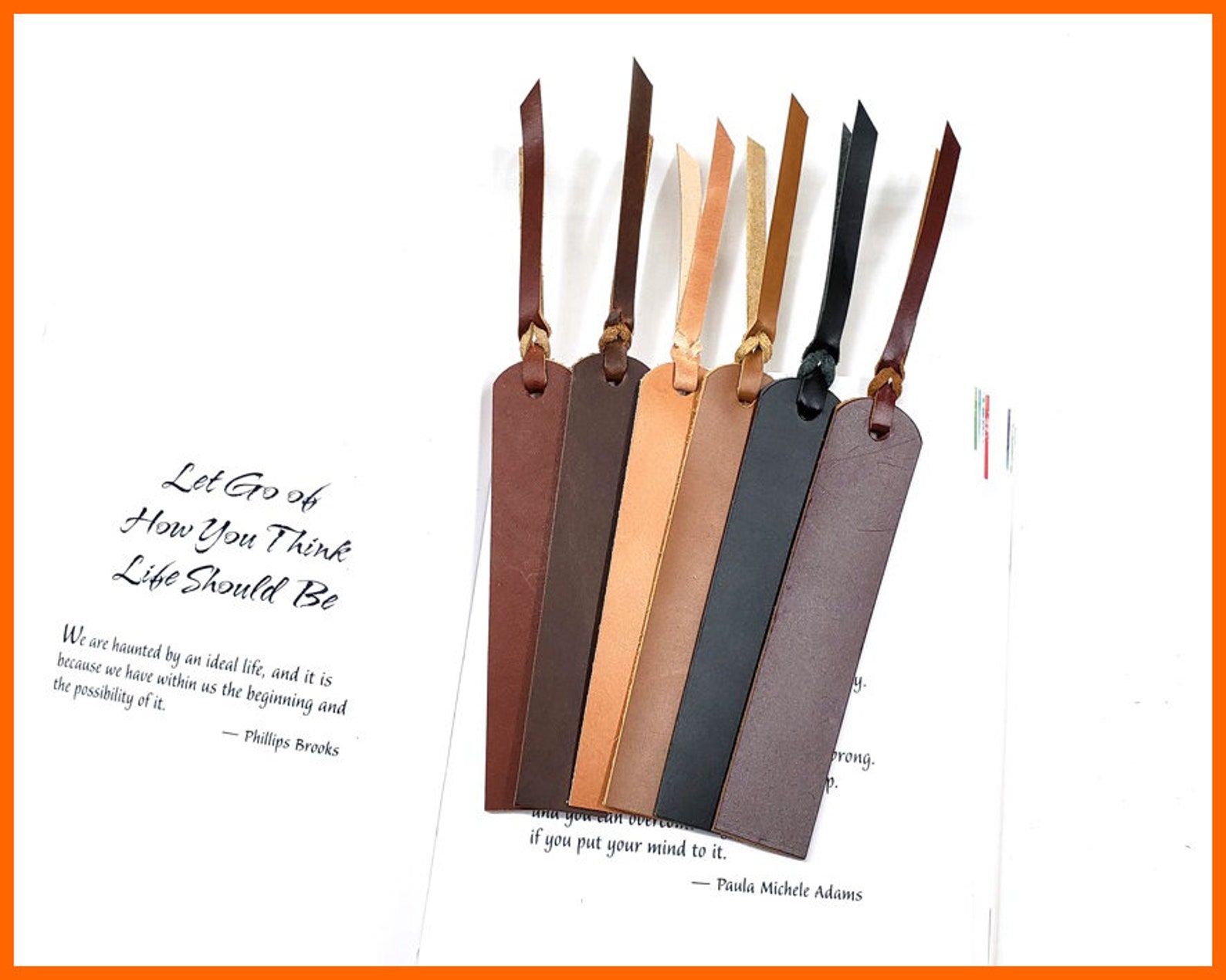 Leather Bookmark Personalized Leather Bookmark Bookmark | Etsy