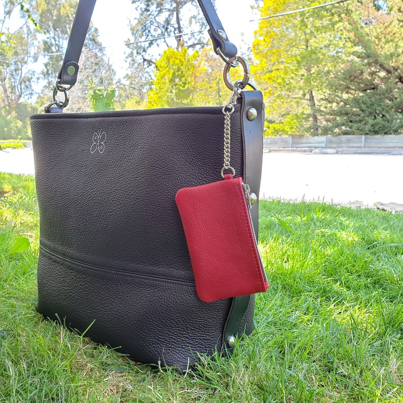 Chain Pouch Leather Pouch With Chain Personalized Leather - Etsy