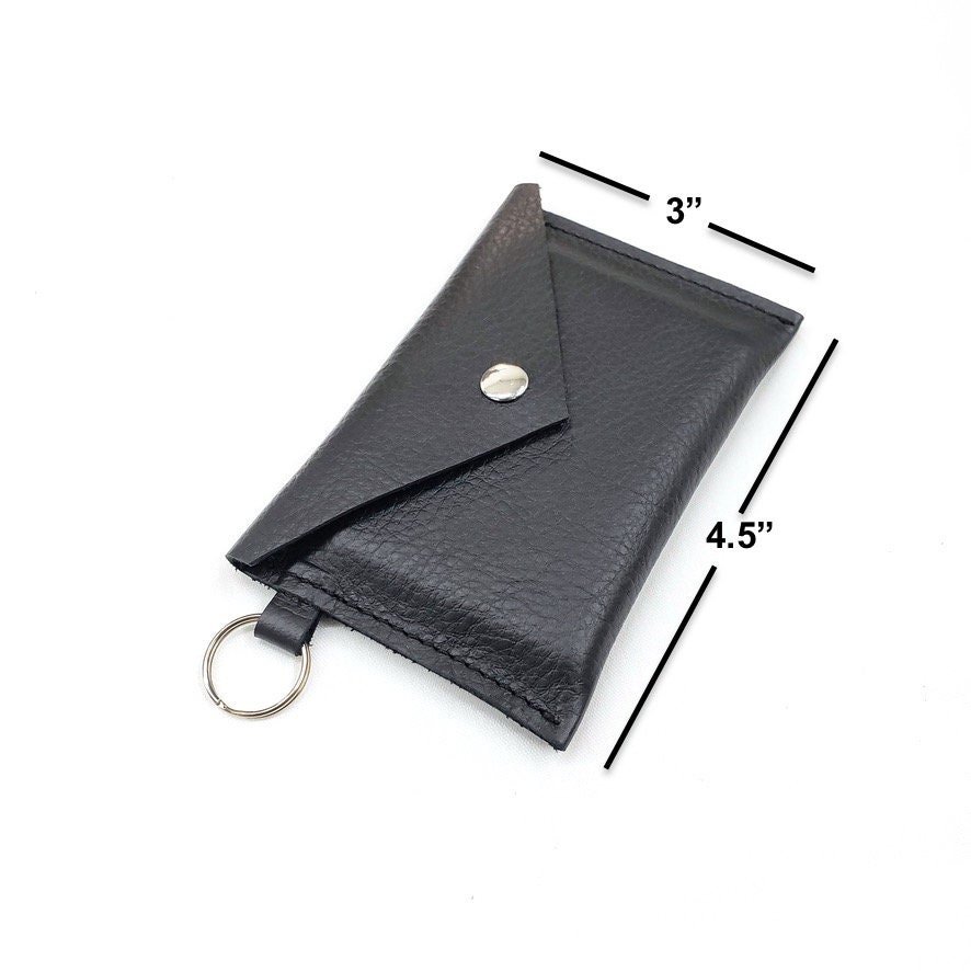 Personalized Leather Keychain Wallet Keychain Card Holder - Etsy