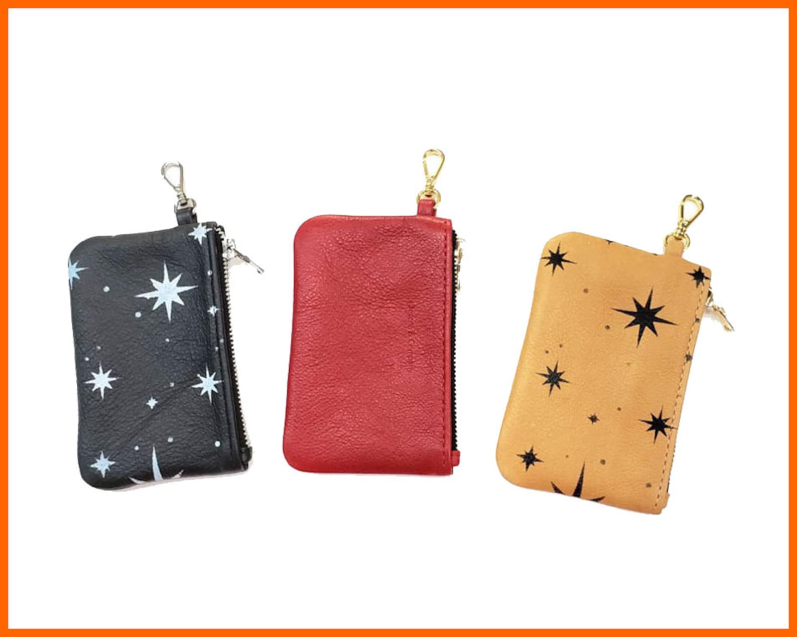 Leather Keychain Pouch Personalized Gift Birthday Gift Gift - Etsy UK