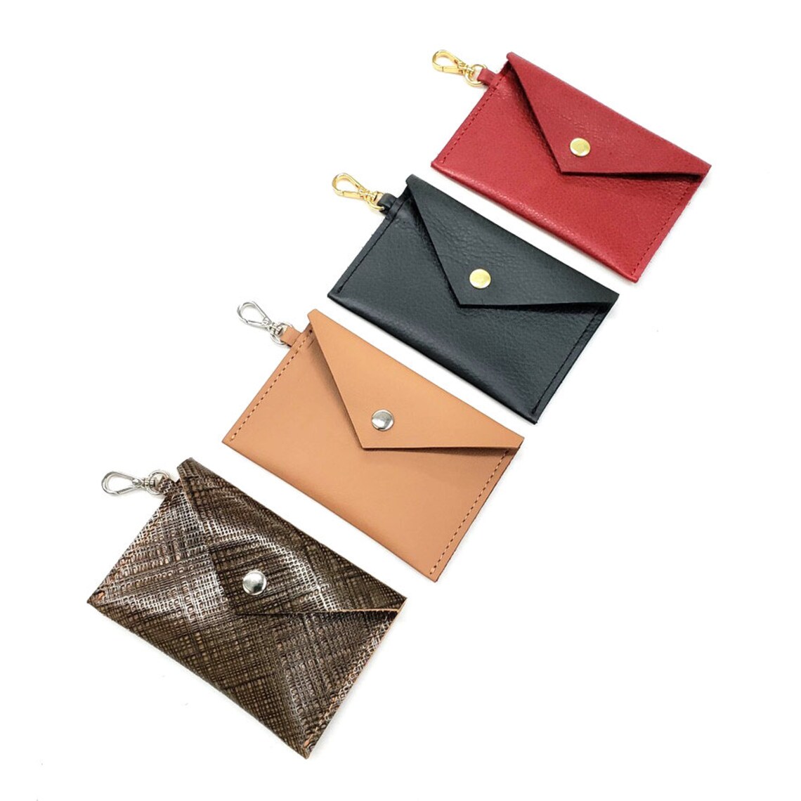 Leather Keychain Wallet Personalized Leather Keychain Wallet - Etsy