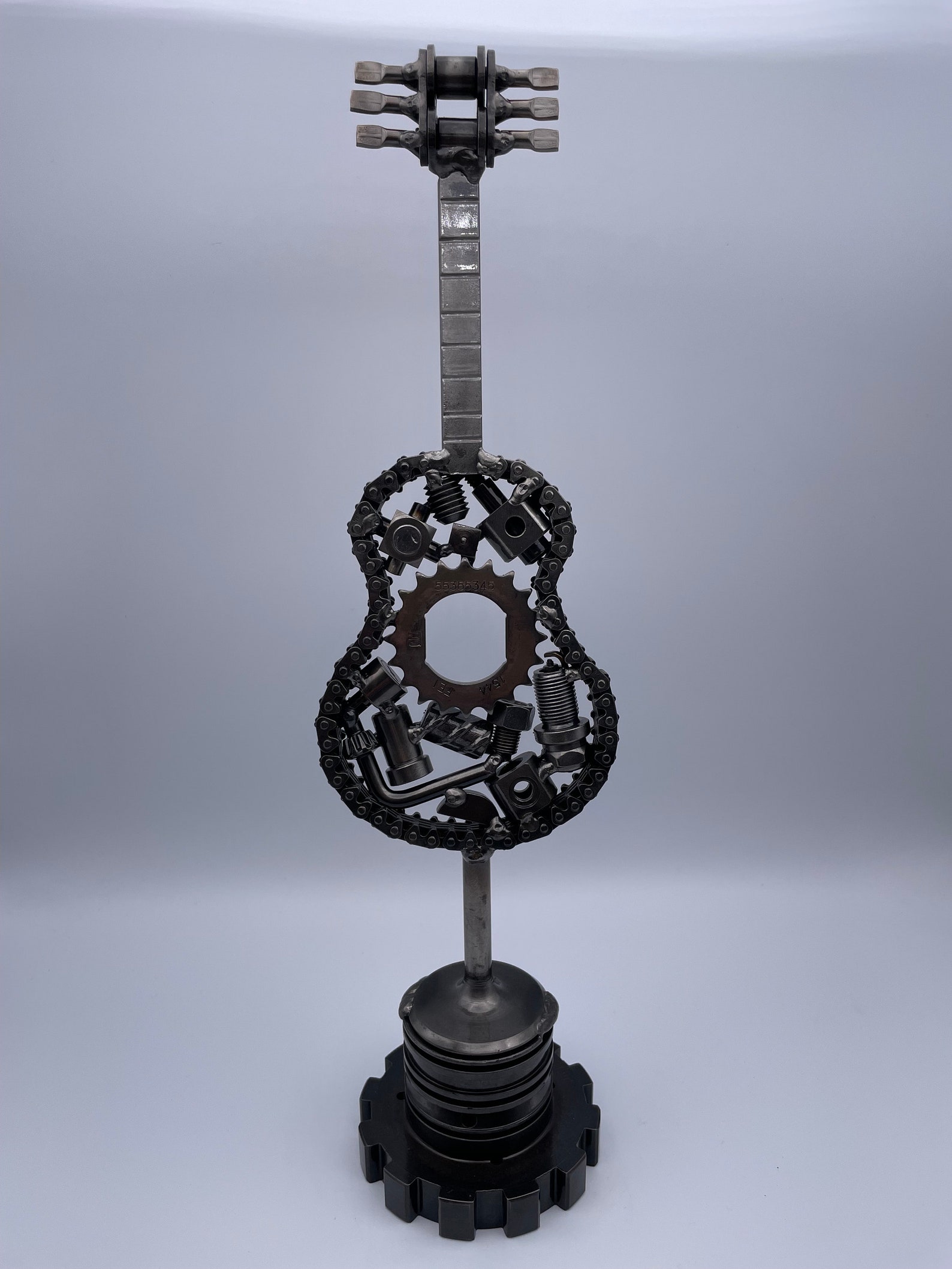 Mini Guitar Sculpture, Metal, Decorations, Model, Man Cave, Music ...
